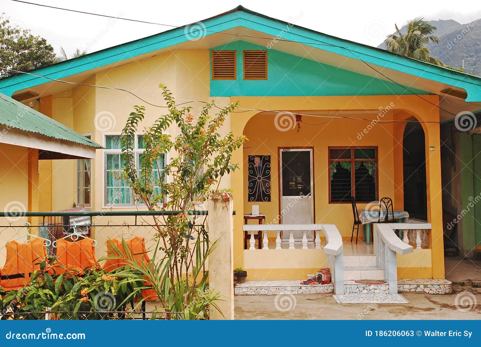 Pabualan Cottage Facade in Camiguin, Philippines Editorial Stock Photo ...