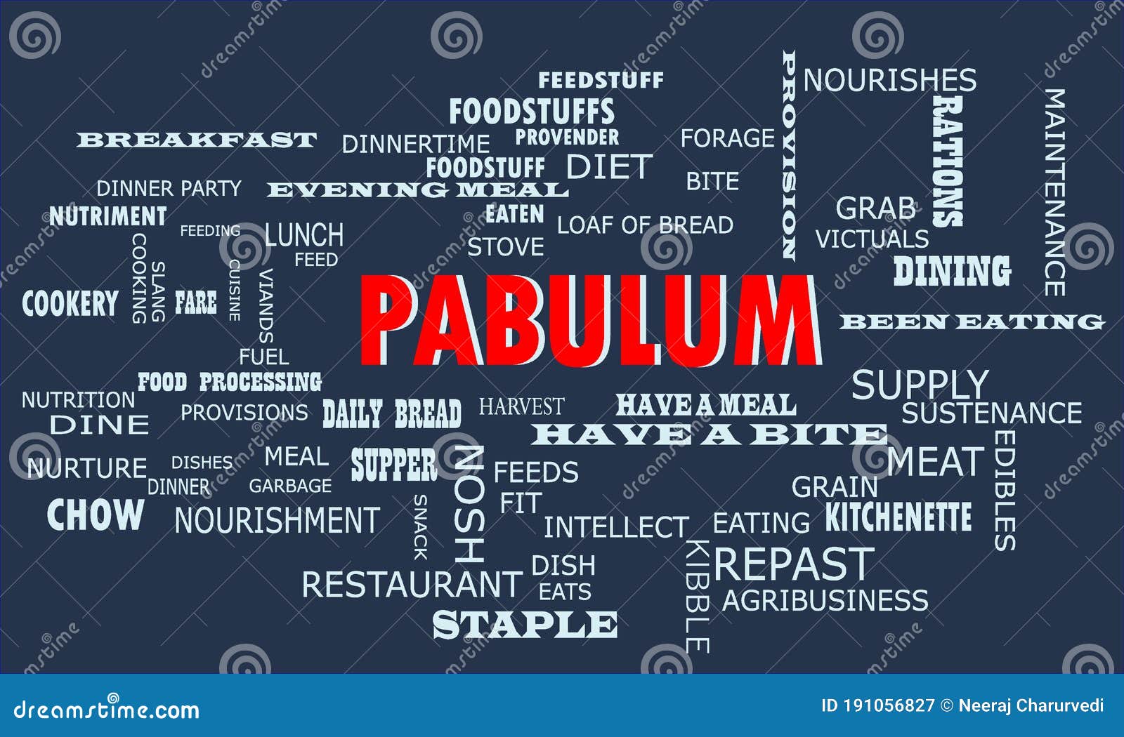 Pabulum Word Presented on Text Cloud Background Stock Illustration ...