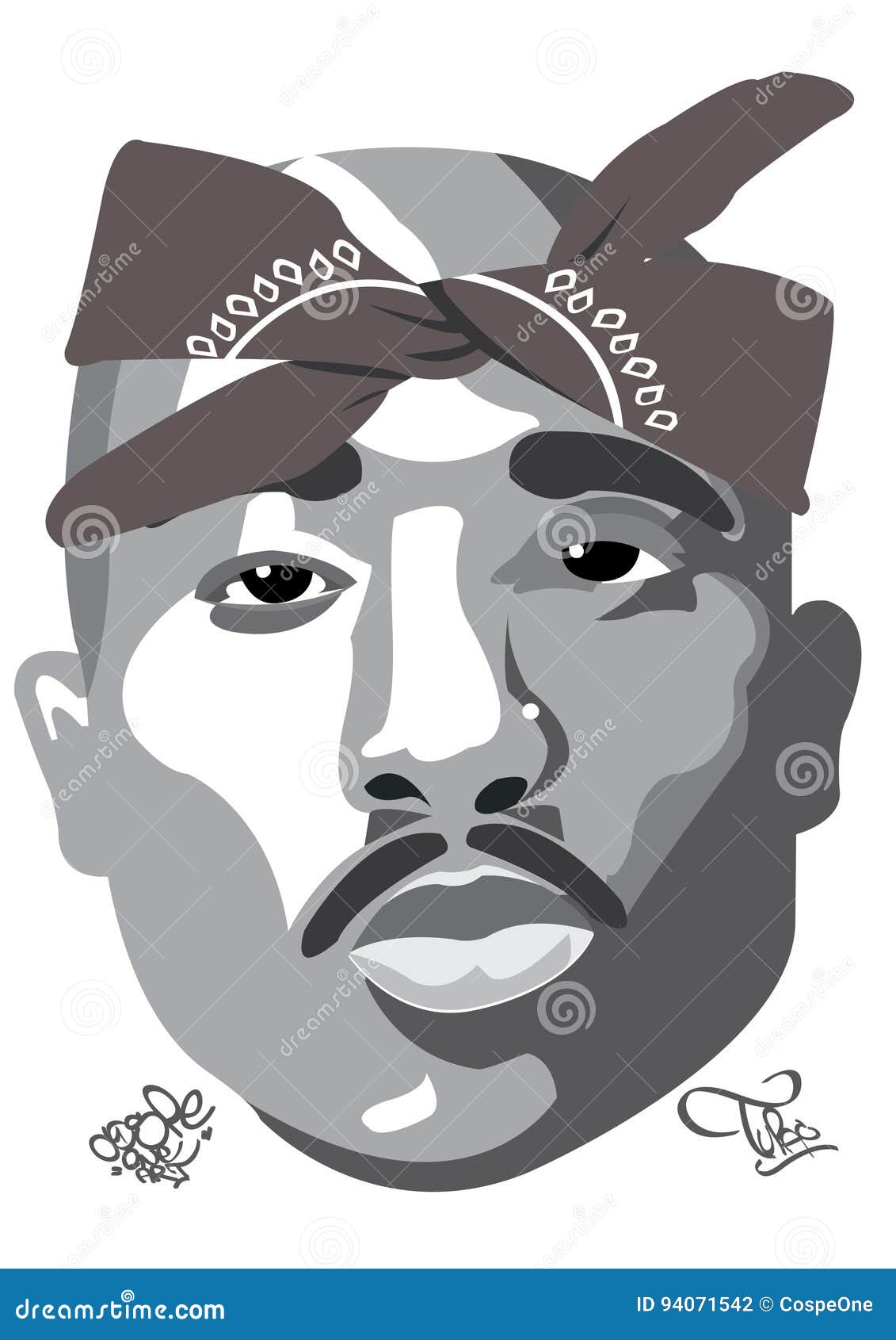 2Pac fotografía editorial. Ilustración de retrato, costa - 94071542