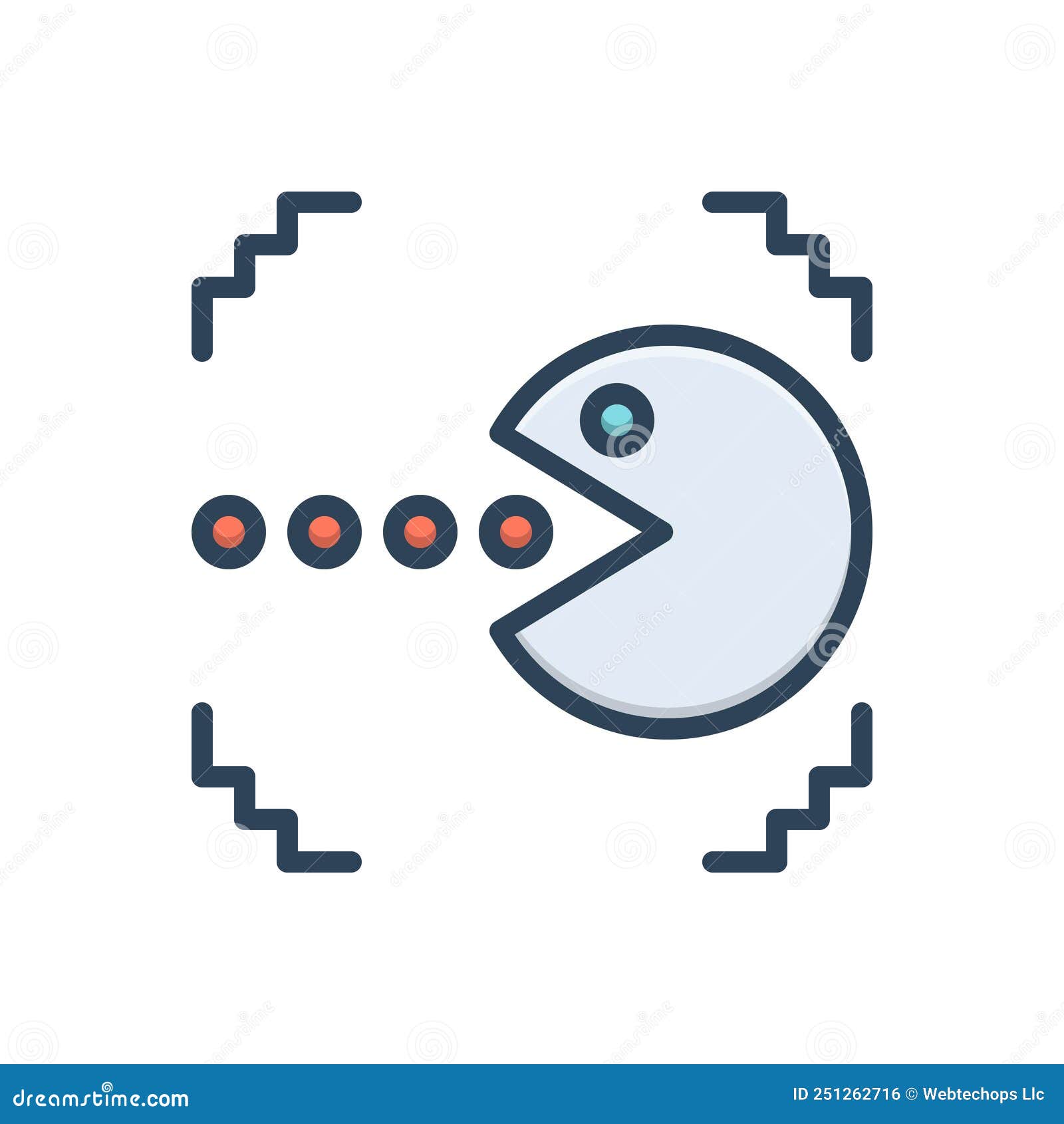 Color Illustration Icon for Pac, Game and Cartoon Stock Illustration ...
