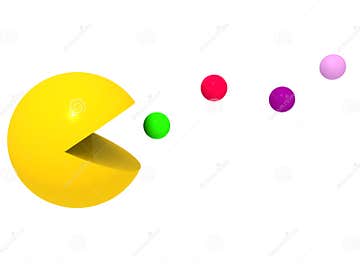 Pac Man in action editorial stock photo. Illustration of green - 25168353