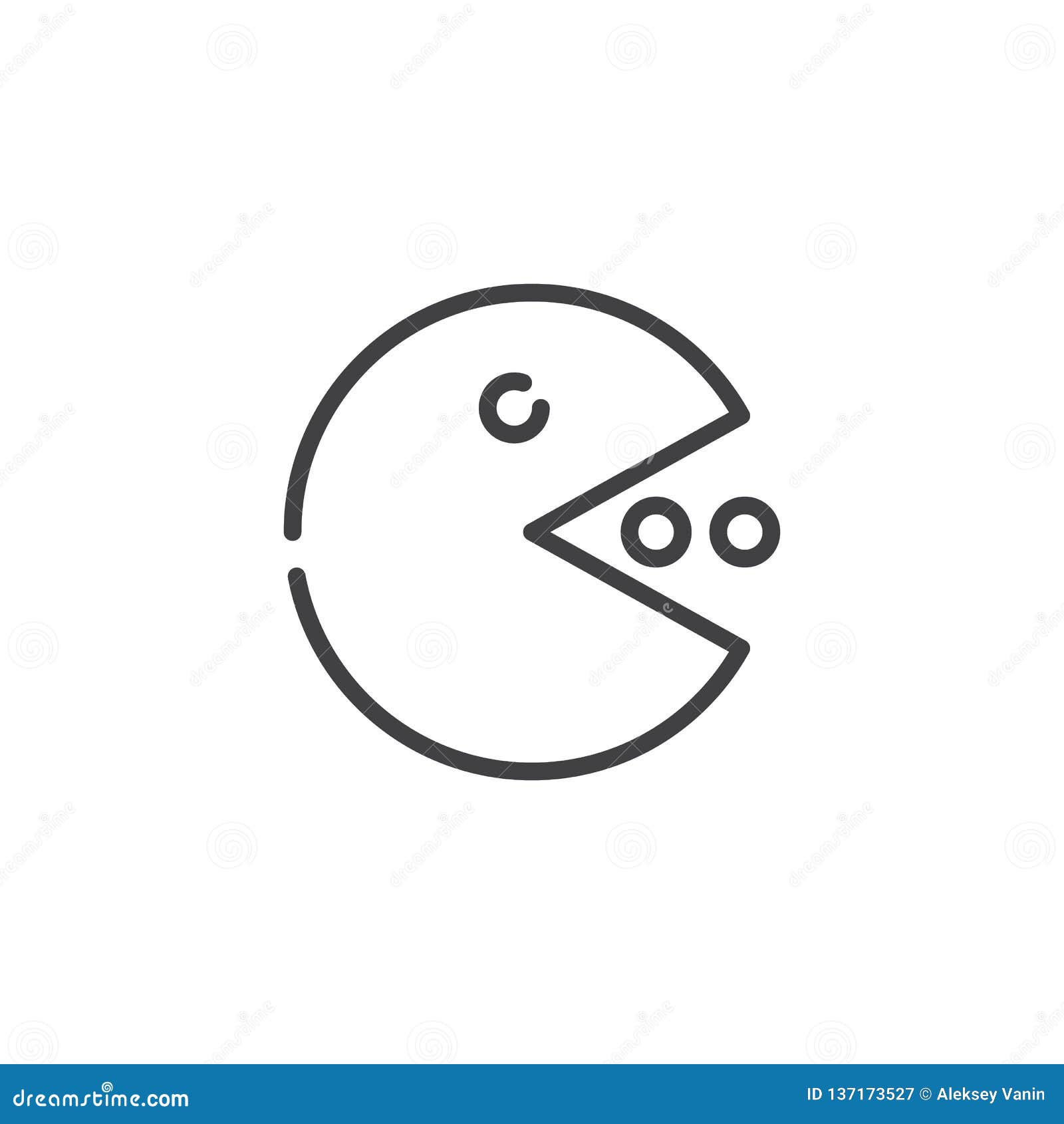 Pac-Man Eating Balls Line Icon Stock Vector - Illustration of pixel ... Pac-Man Eating Balls Line Icon Stock Vector - Illustration of pixel ...