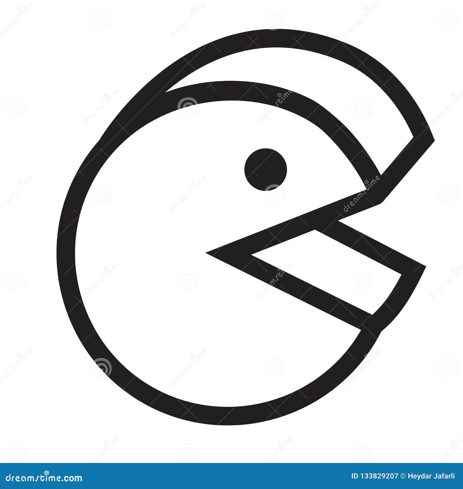 Pac Man Icon Vector Sign and Symbol Isolated on White Background ...
