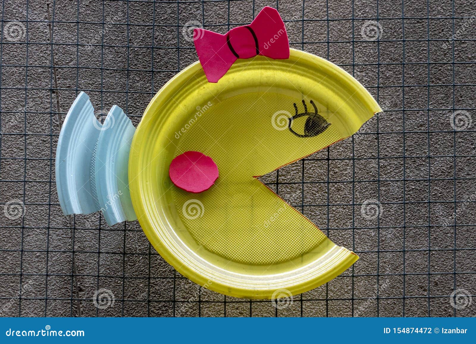 Pac Man Lady Style Plastic Plate Stock Photo - Image of lunch ...