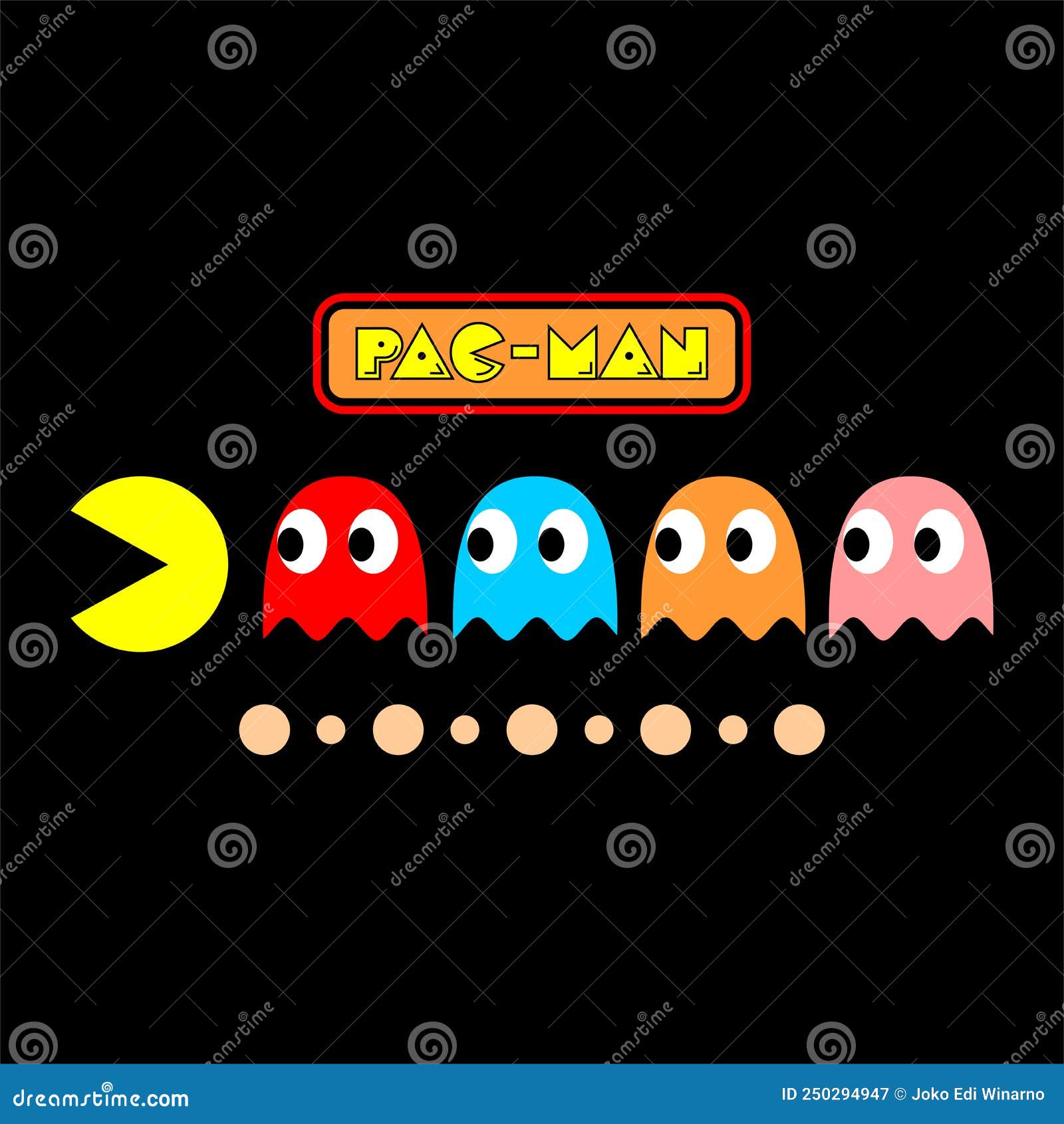 Pac man vector editorial photography. Illustration of games - 250294947