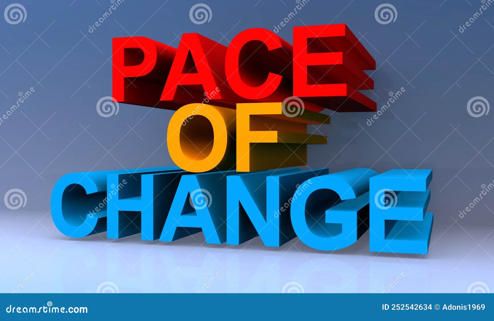 Pace of change on blue stock illustration. Illustration of pace - 252542634