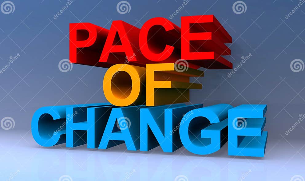 Pace of change on blue stock illustration. Illustration of pace - 252542634