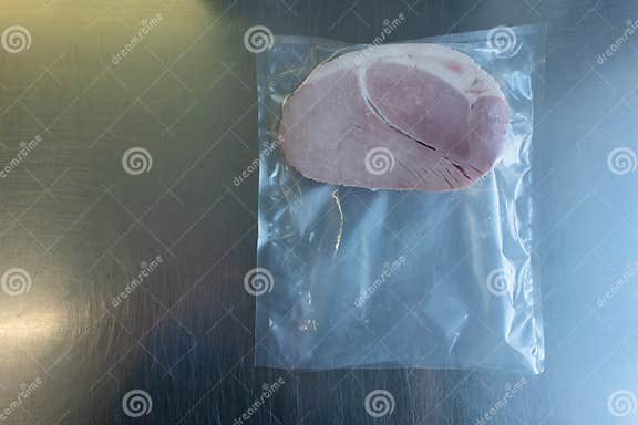 The Pace of Cooked Ham in a Plastic Vacuum Bag Stock Image - Image of ...