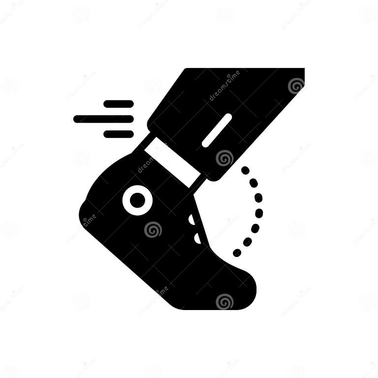 Black Solid Icon for Pace, Tempo and Gait Stock Vector - Illustration ...