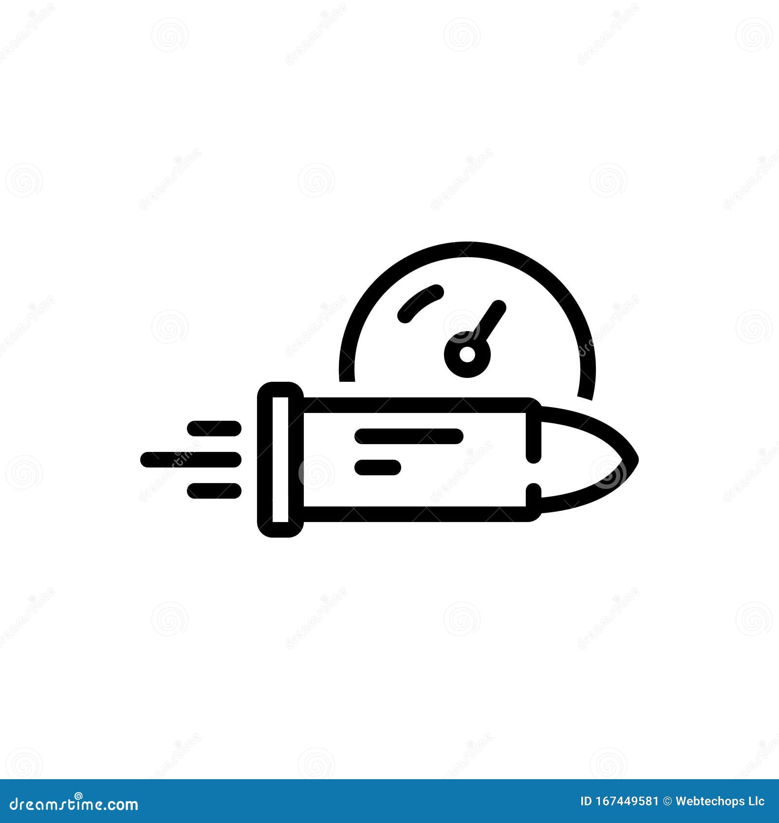Black Line Icon for Pace, Tempo and Gait Stock Vector - Illustration of ...