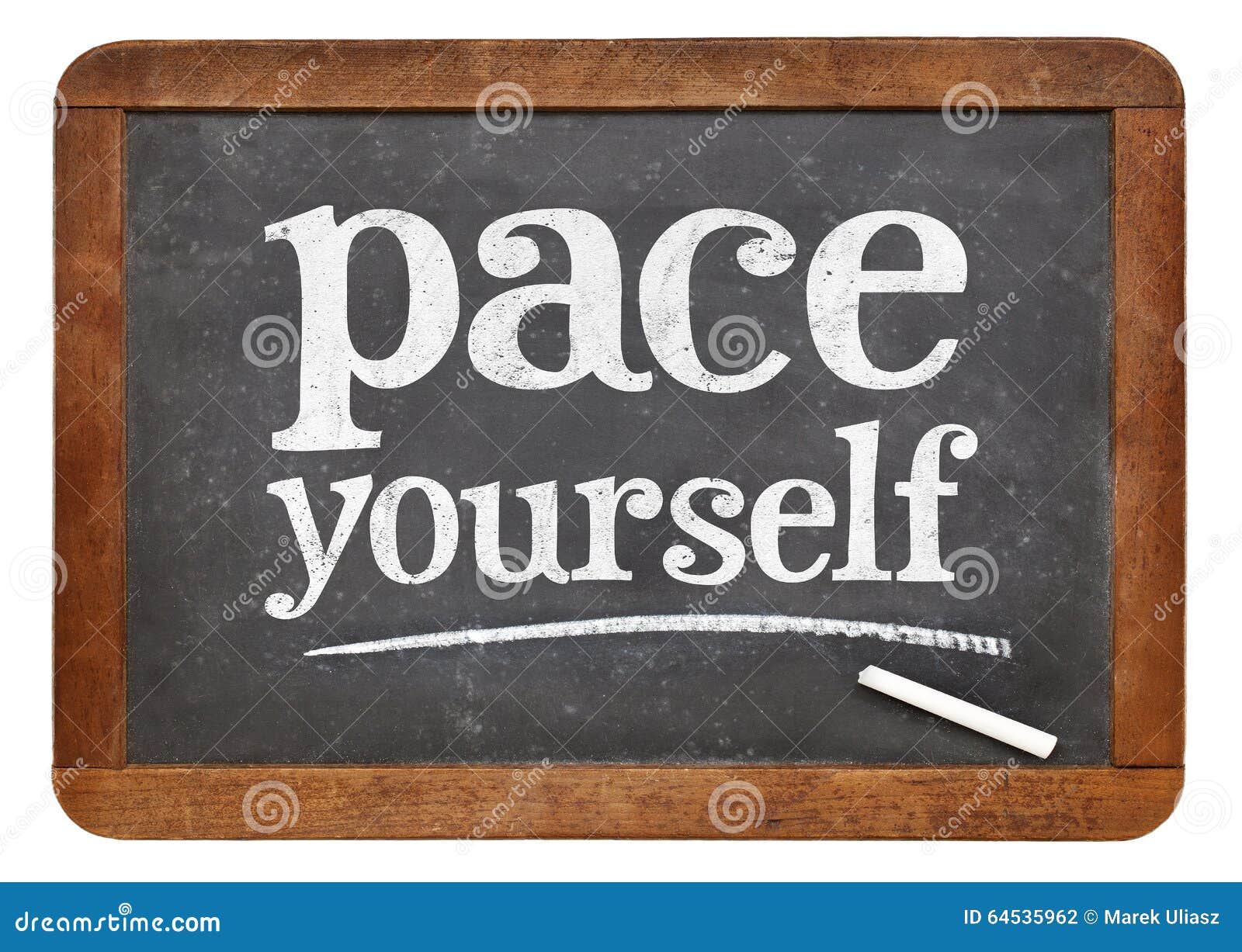 Pace Yourself Advice - Blackboard Sign Stock Photo - Image of vintage ...
