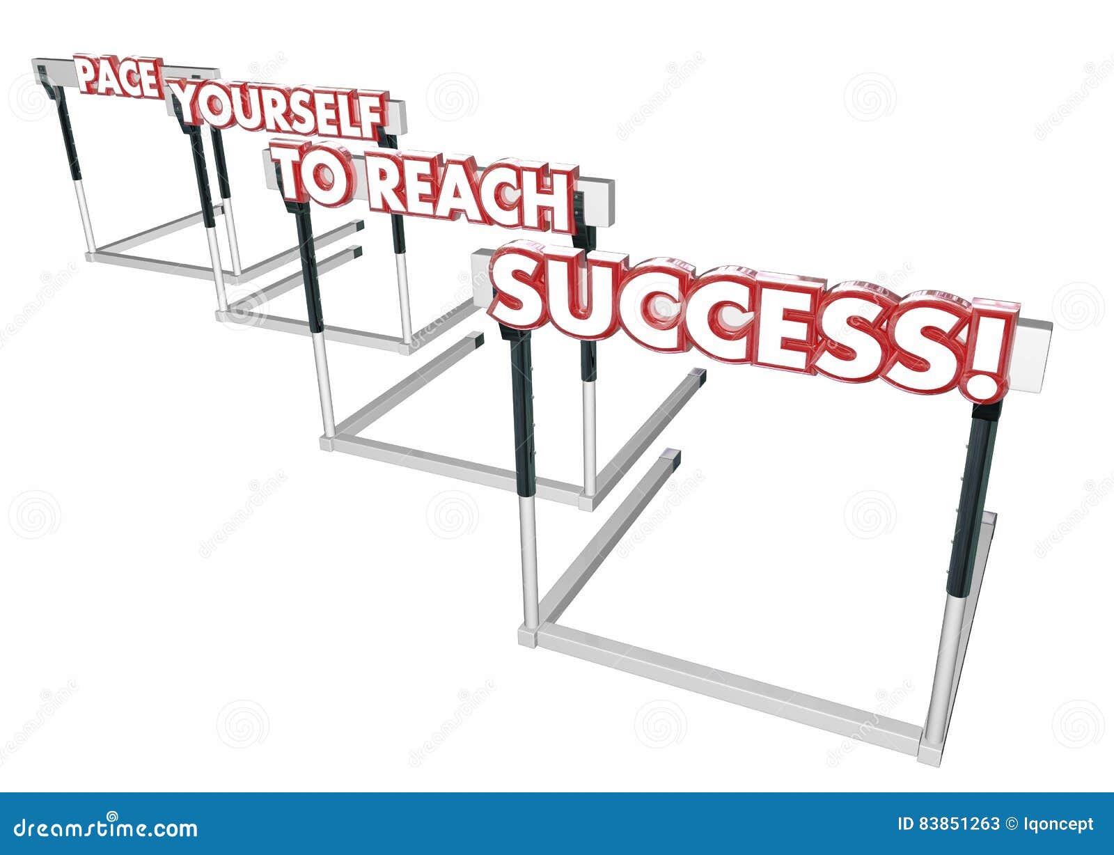 Pace Yourself To Succeed Hurdles Success Win Stock Illustration ...