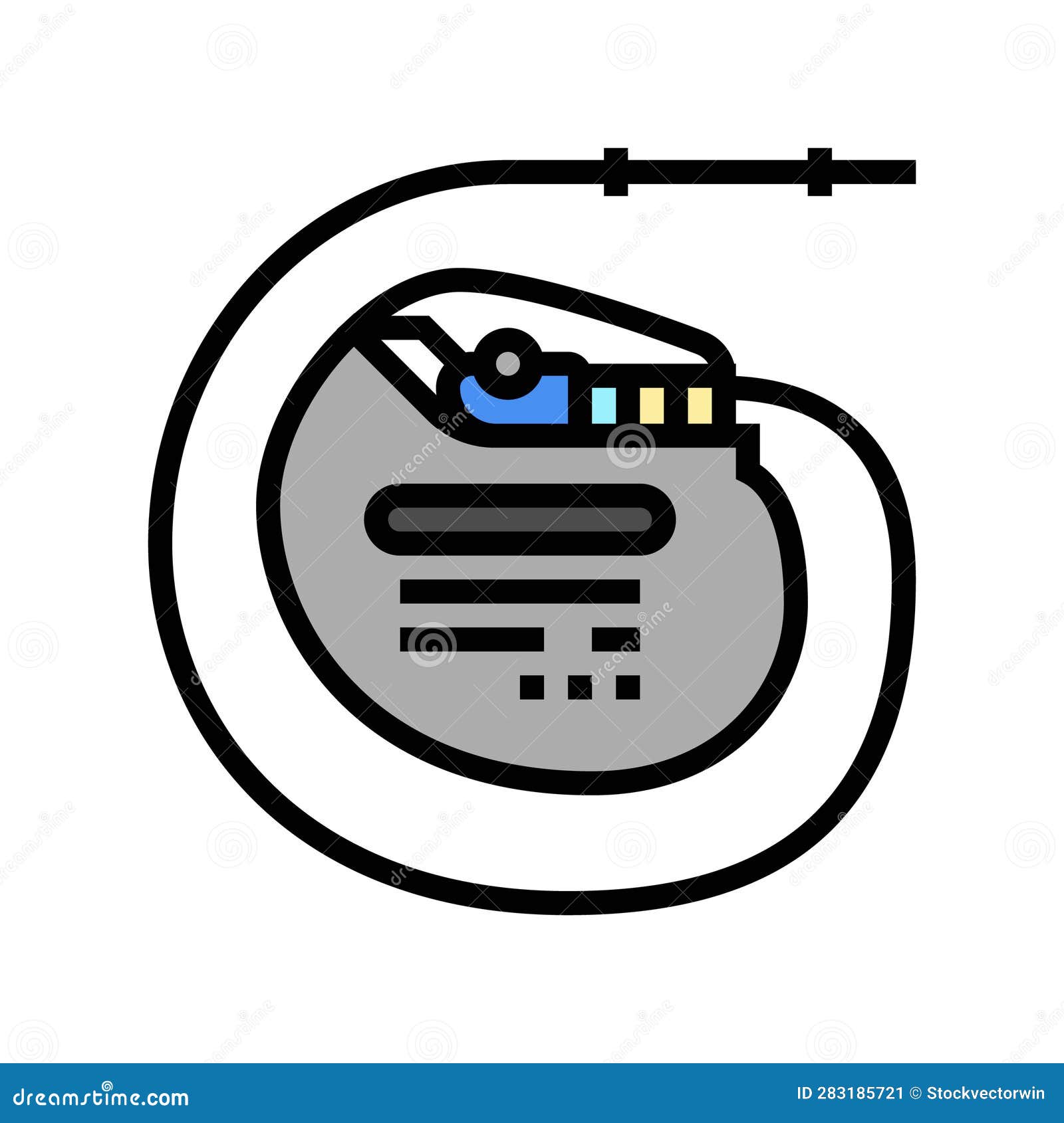 Pacemaker Biomedical Color Icon Vector Illustration Stock Vector ...