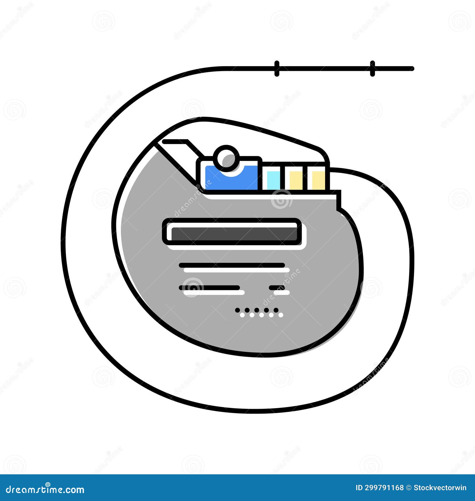 Pacemaker Biomedical Color Icon Vector Illustration Stock Illustration ...