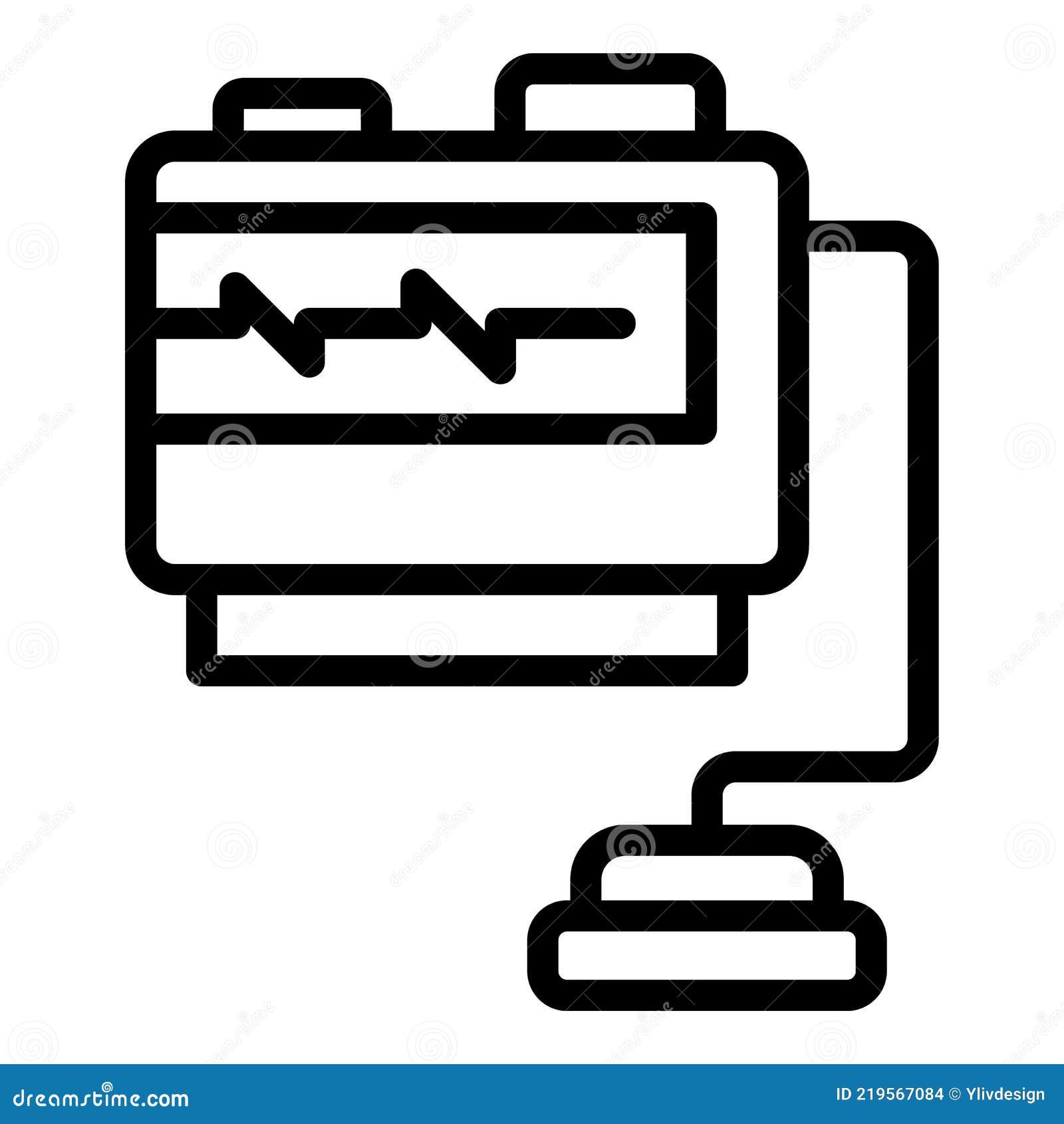 Pacemaker Icon, Outline Style Stock Vector - Illustration of line, thin ...