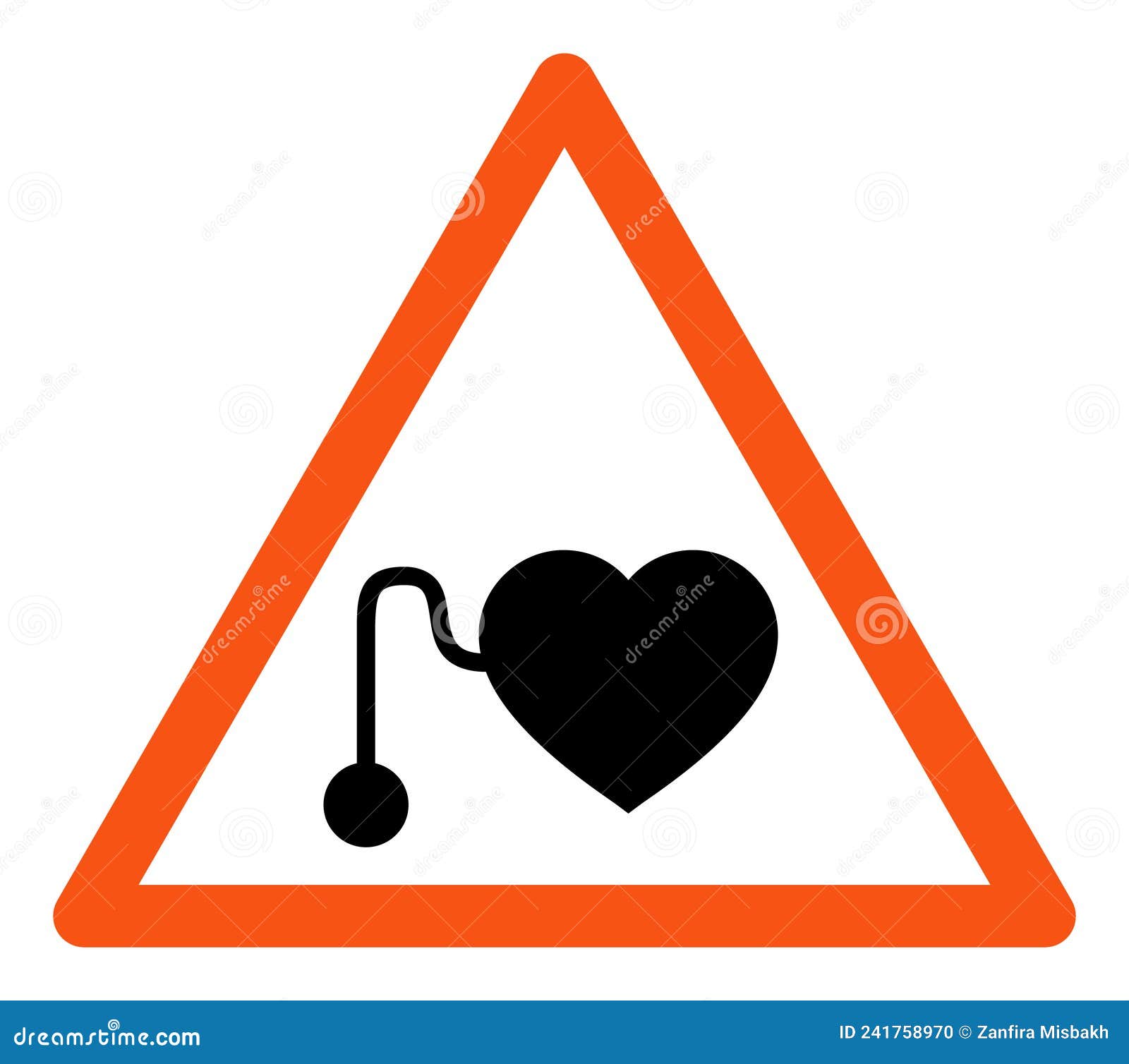 Pacemaker Warning Raster Icon Illustration Stock Illustration ...
