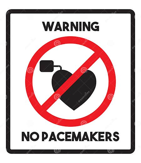 Pacemaker warning sign stock vector. Illustration of empty - 226626099