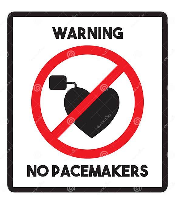 Pacemaker warning sign stock vector. Illustration of empty - 226626099