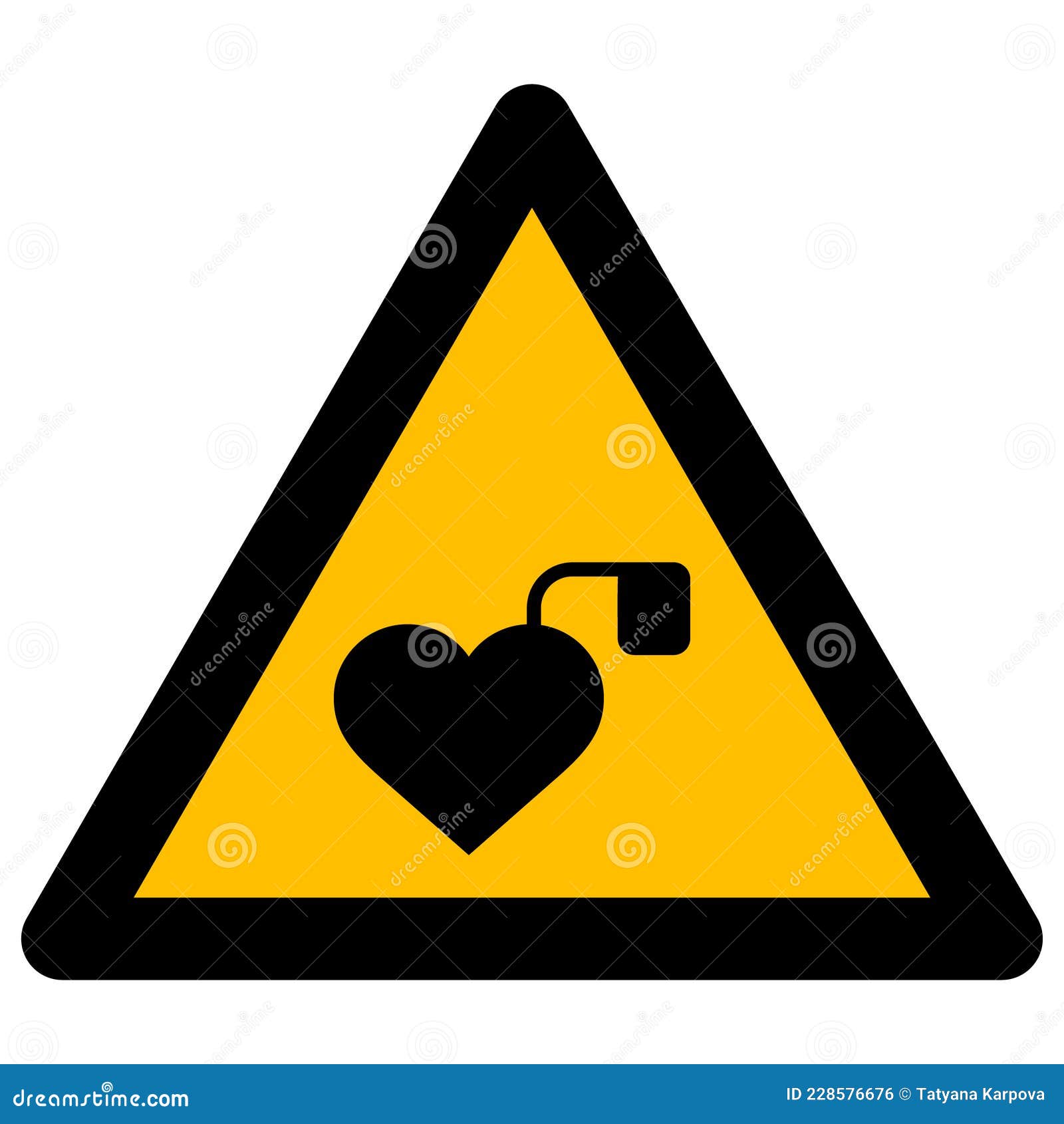 Pacemaker Warning Sign Vector Illustration | CartoonDealer.com #226626094