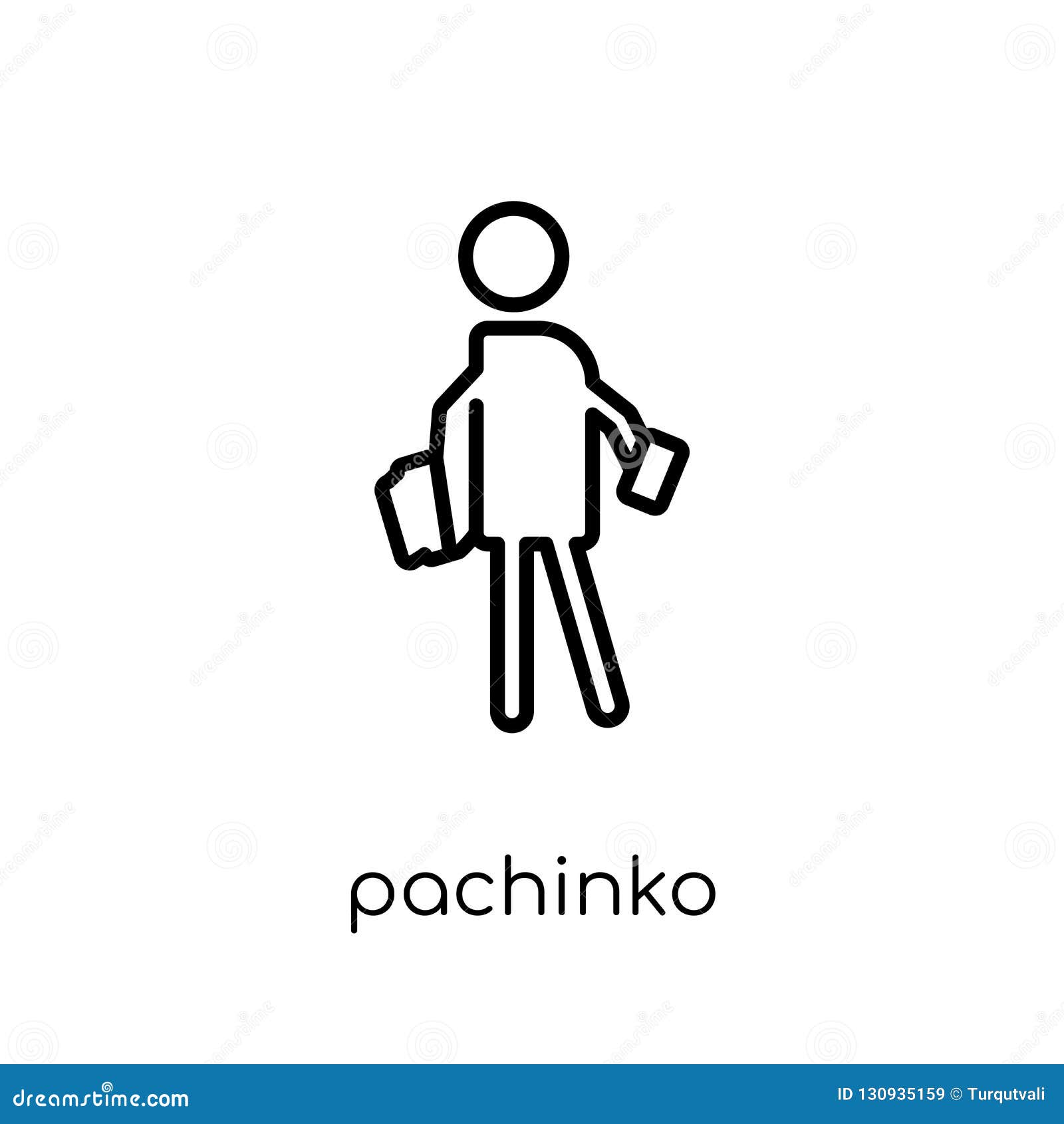 Pachinko Icon. Trendy Modern Flat Linear Vector Pachinko Icon on Stock ...