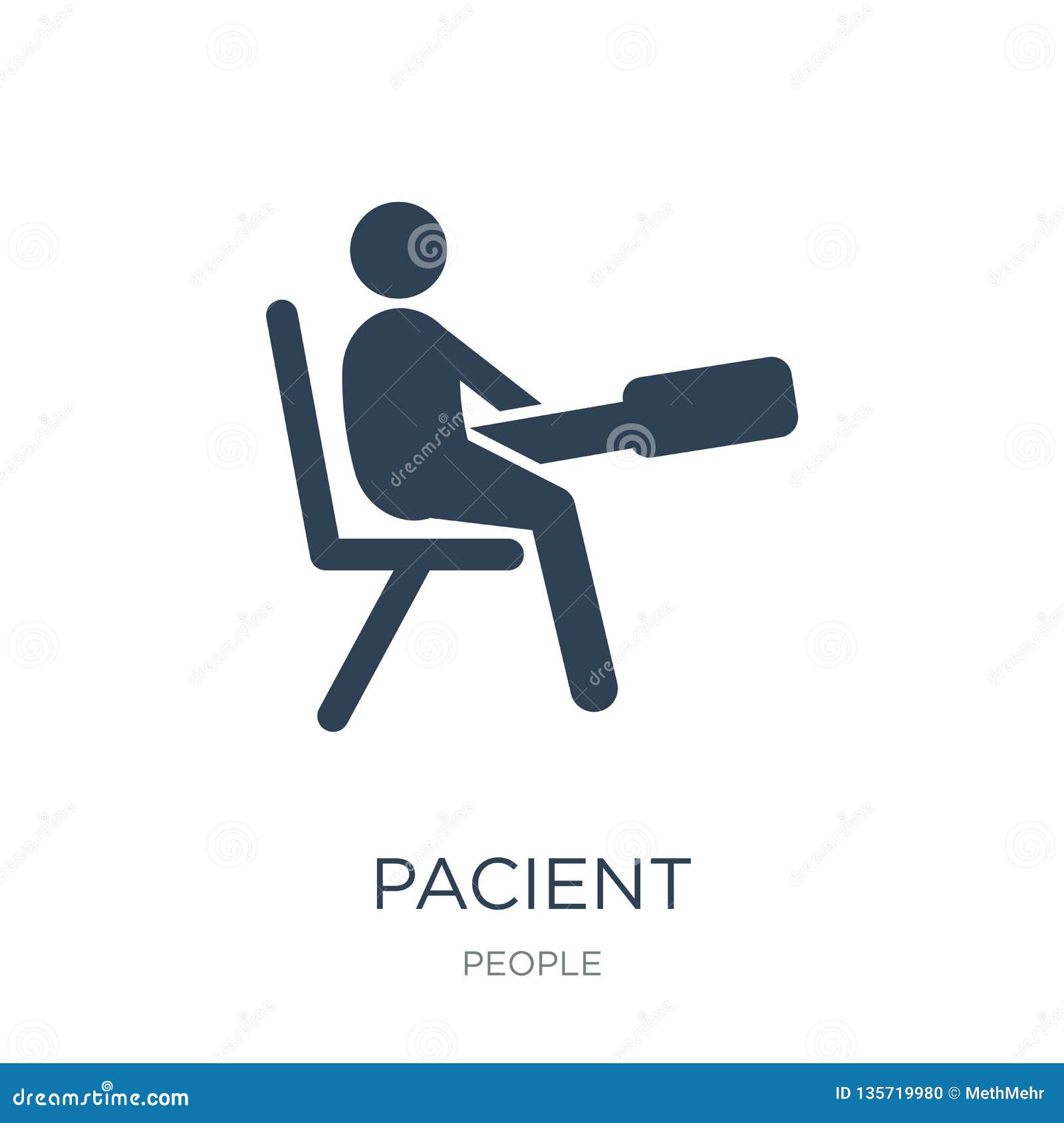 Pacient Icon In Trendy Design Style. Pacient Icon Isolated On White ...