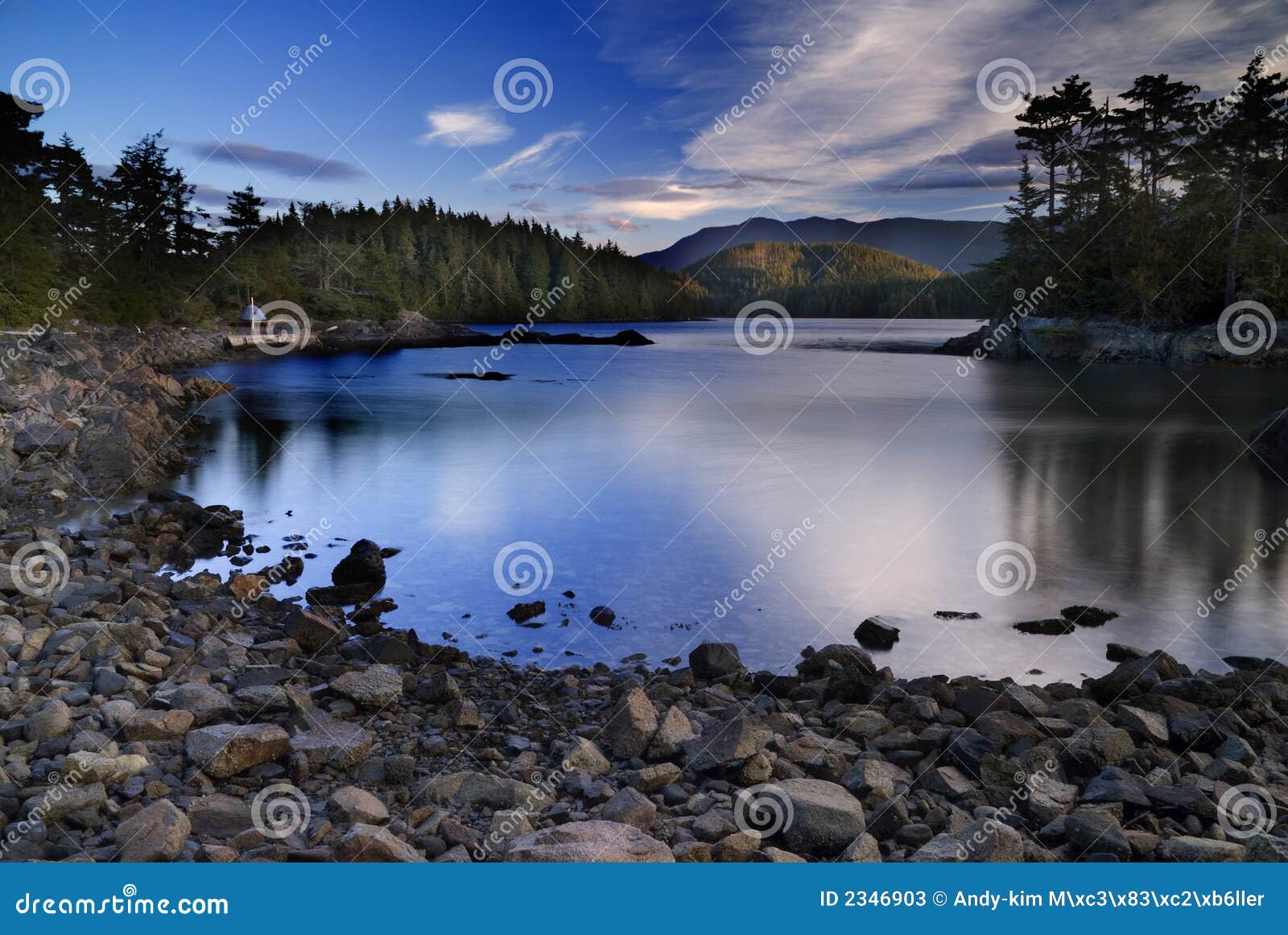 Pacific bay stock image. Image of pebble, boulder, waterfront - 2346903