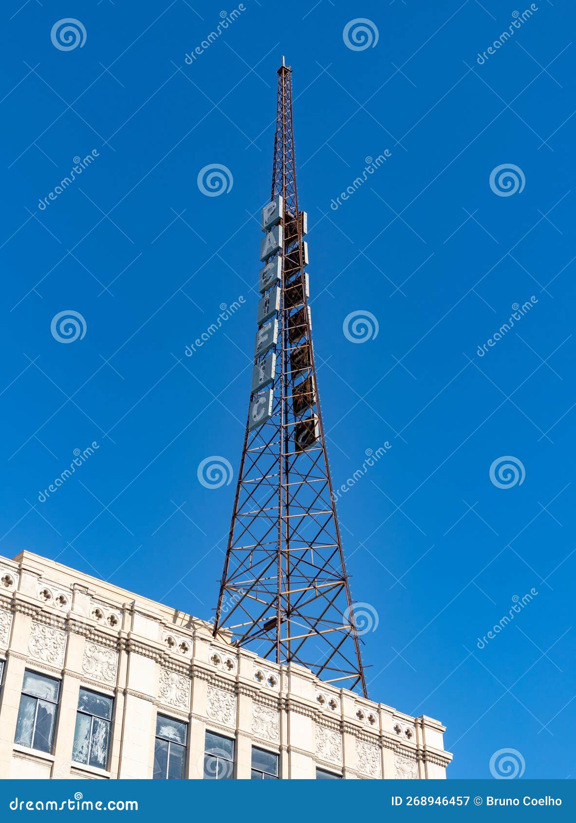 Pacific Building Antenna stock image. Image of america - 268946457
