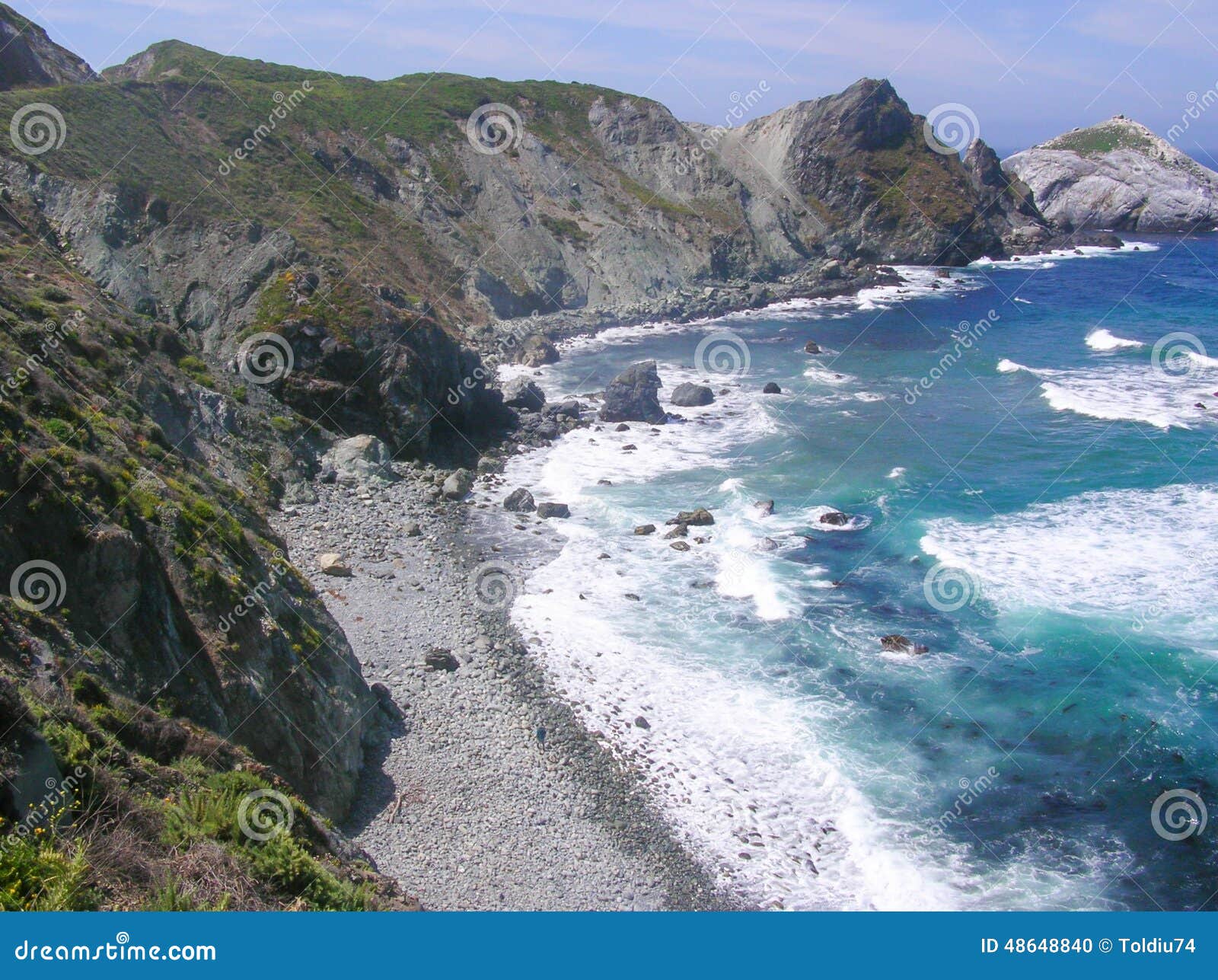Pacific Coast cliff stock photo. Image of beach, tourism - 48648840