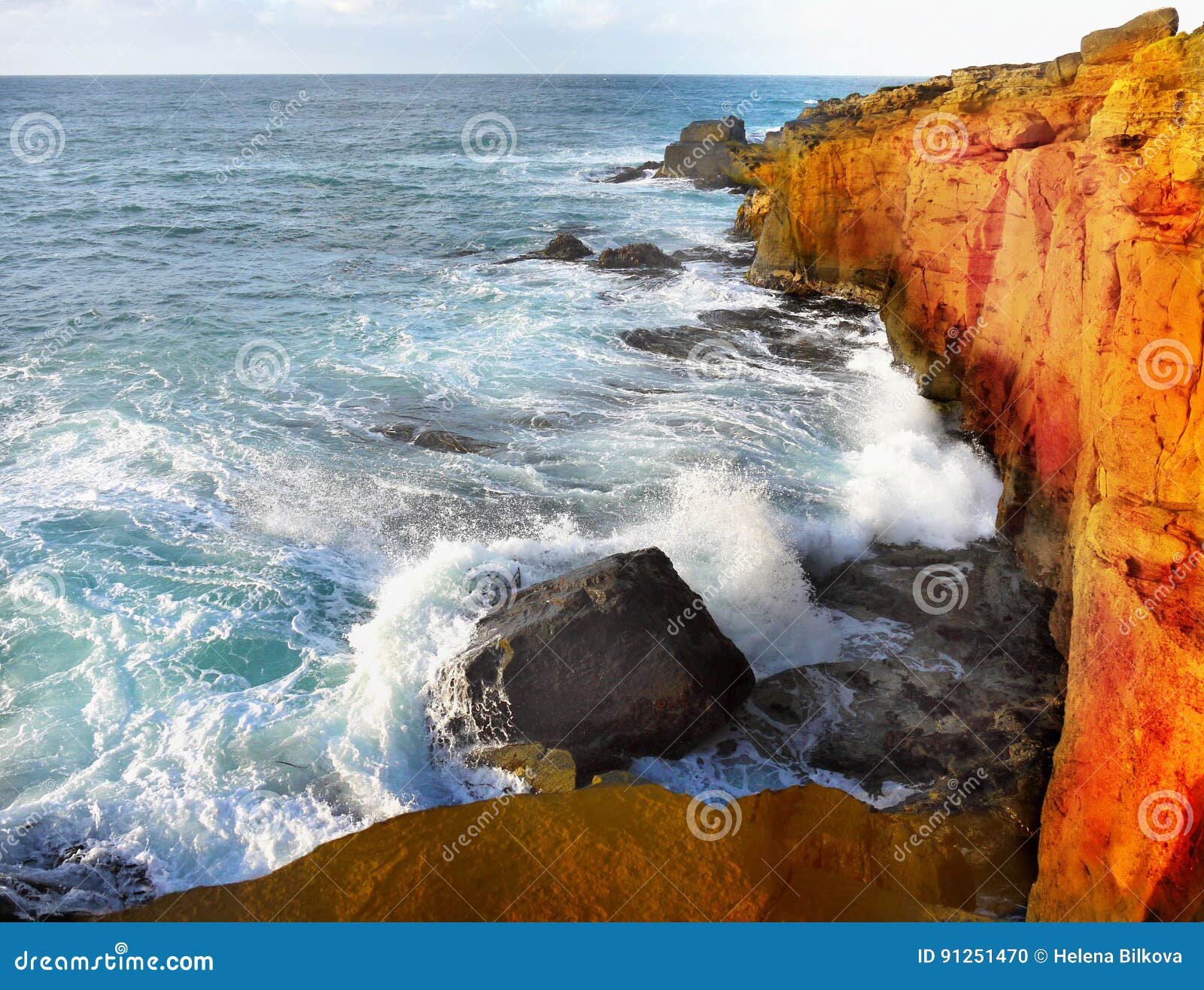 Pacific Coast, Crashing Waves Cliffs Stock Photo - Image of rocks ...