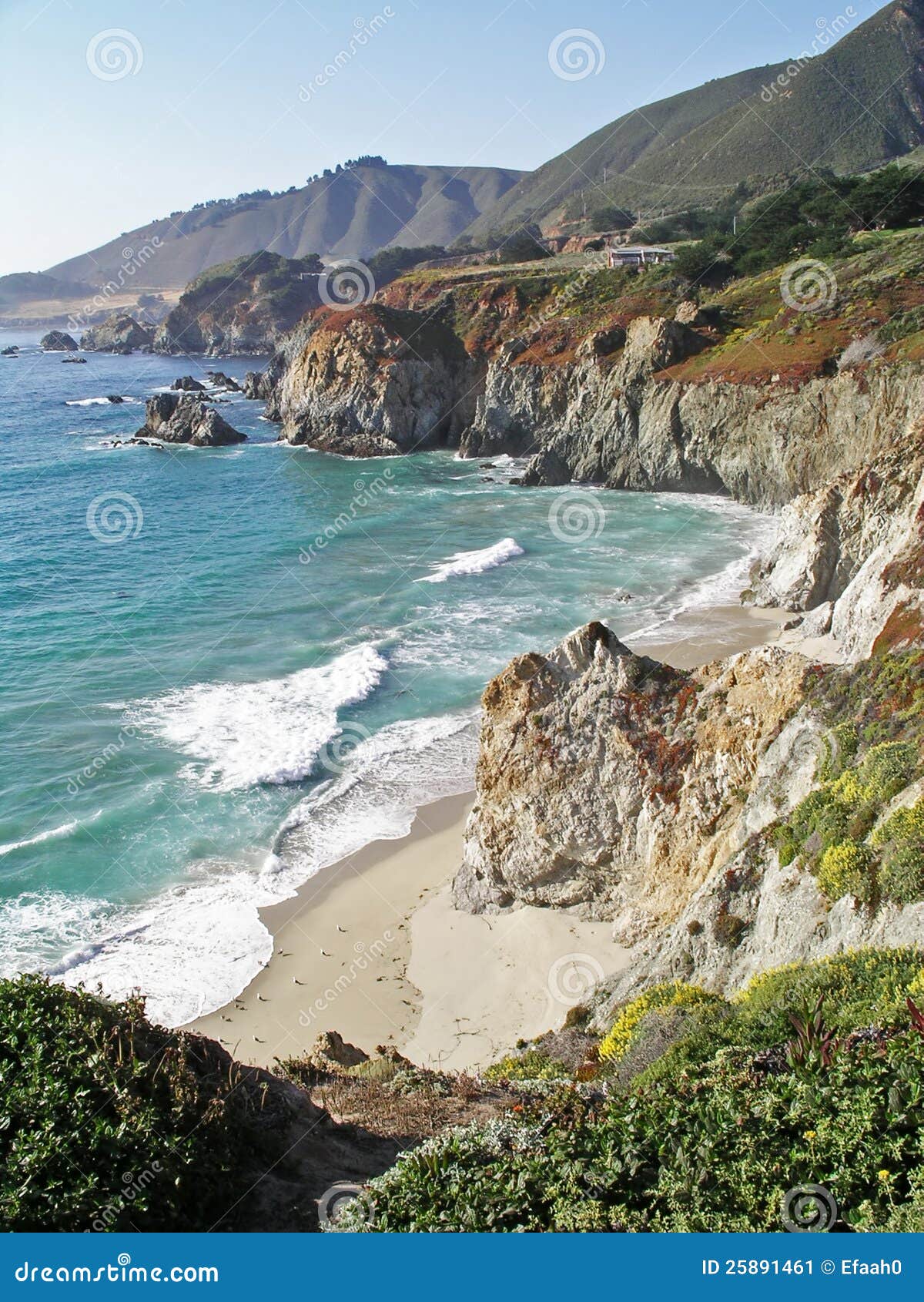 Pacific Coast Highway, Big Sur, California Stock Image - Image of ...