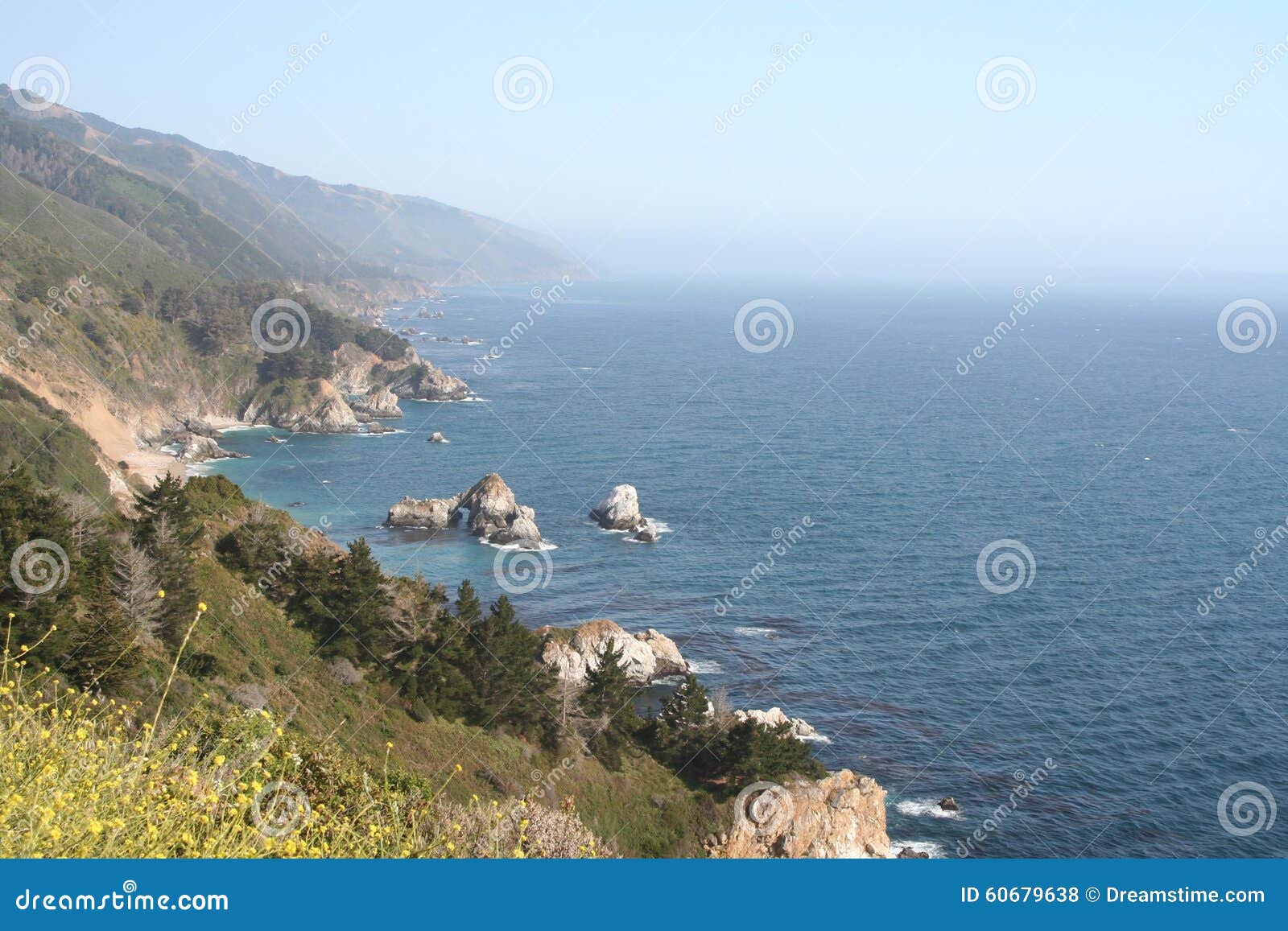 Pacific Coast Highway - Oregon Overlook Stock Photo - Image of highway ...