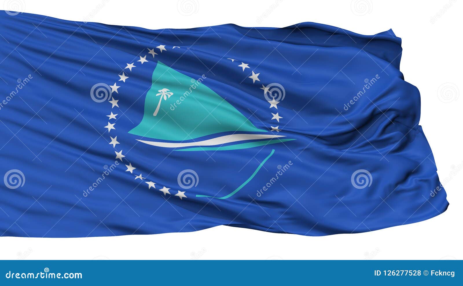 Pacific Comm Flag, Isolated on White Stock Illustration - Illustration ...