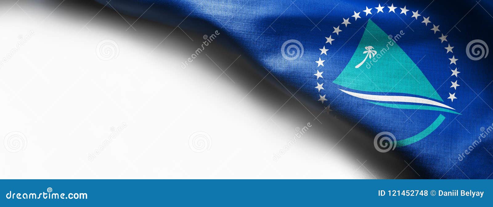 The Pacific Community Flag on White Background Stock Photo - Image of ...