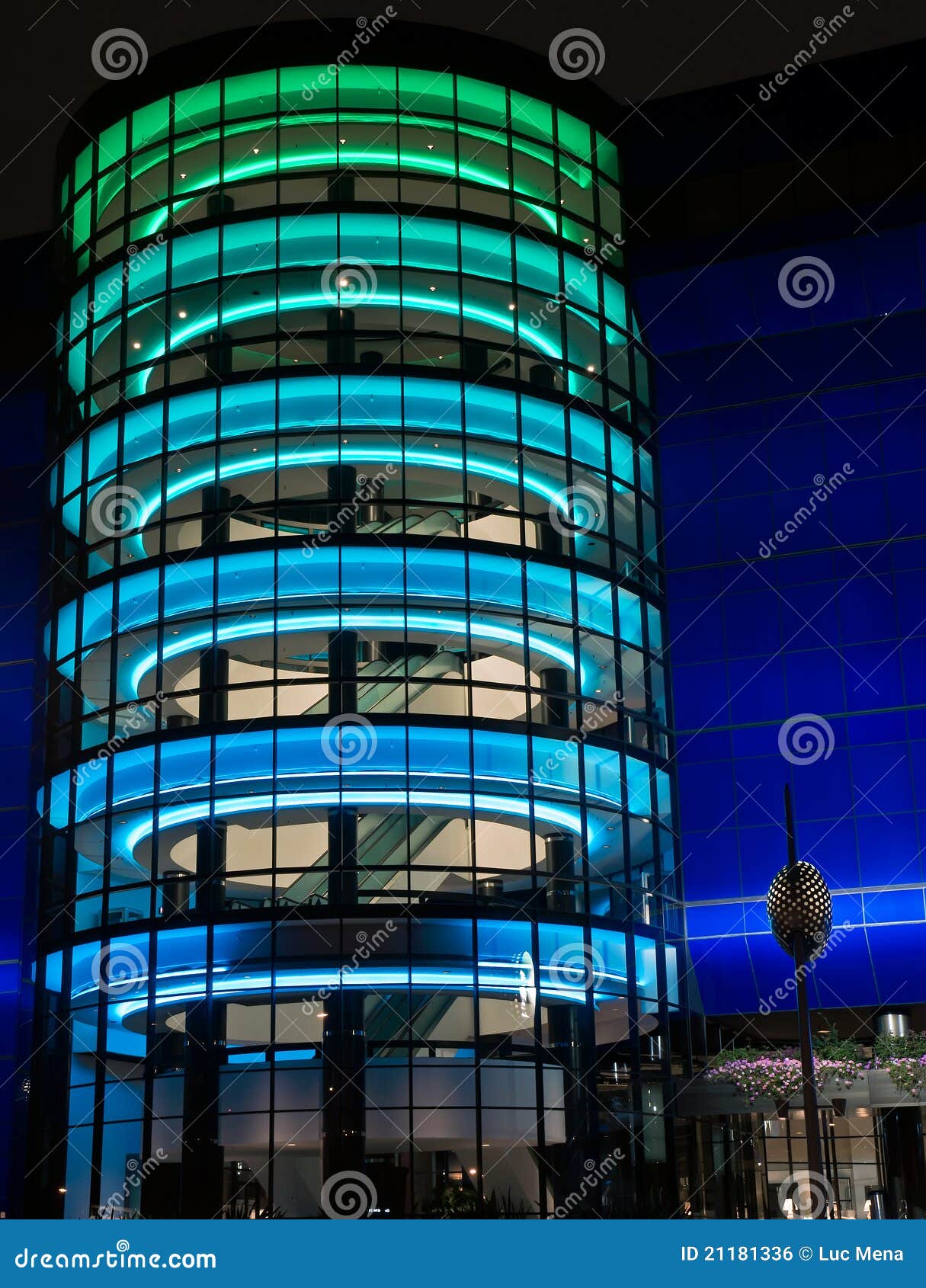 Pacific Design Center at Night. Stock Photo - Image of downtown, tower ...