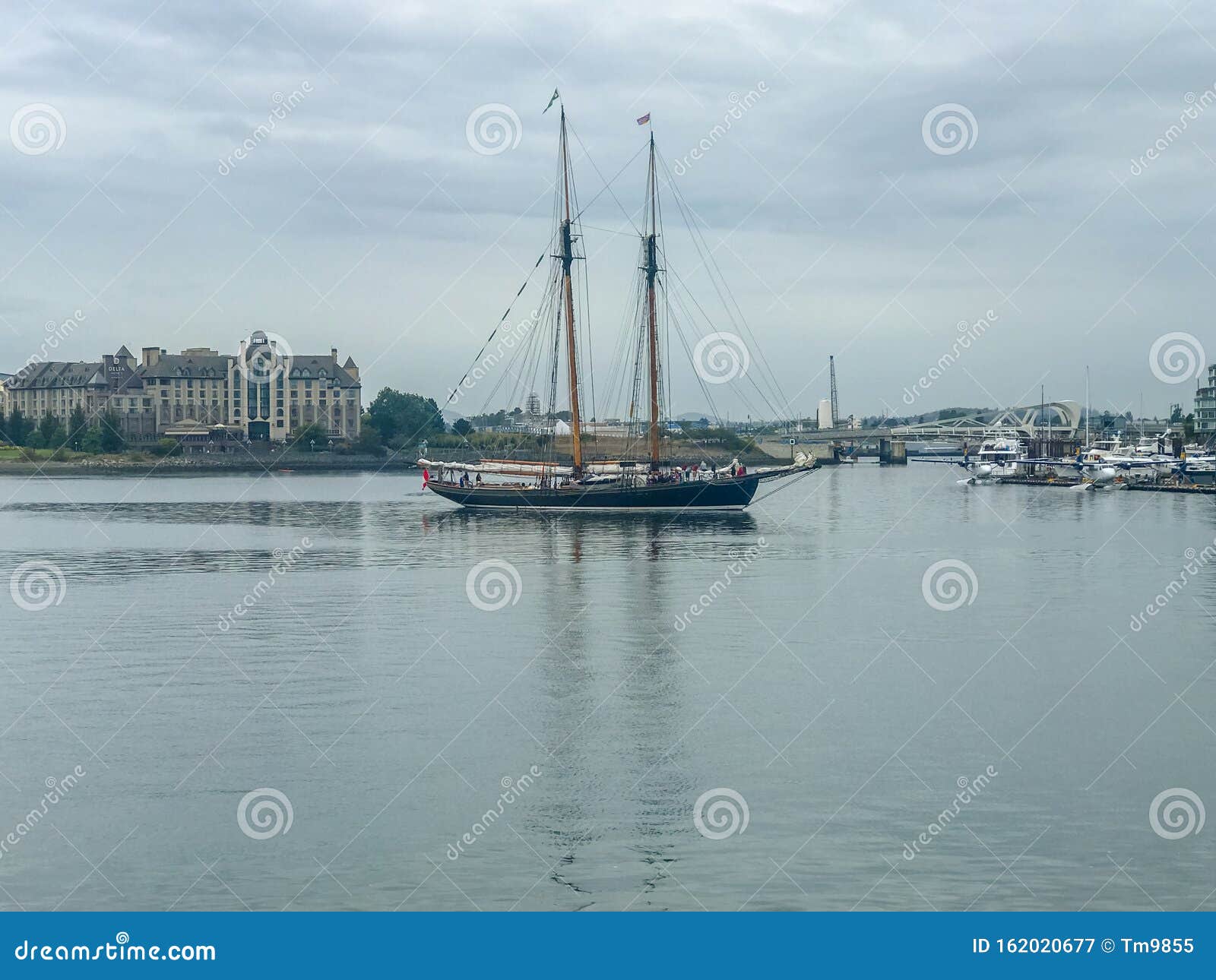 Victoria, BC - August 24, 2019: the Pacific Grace Tall Ship Approaching ...