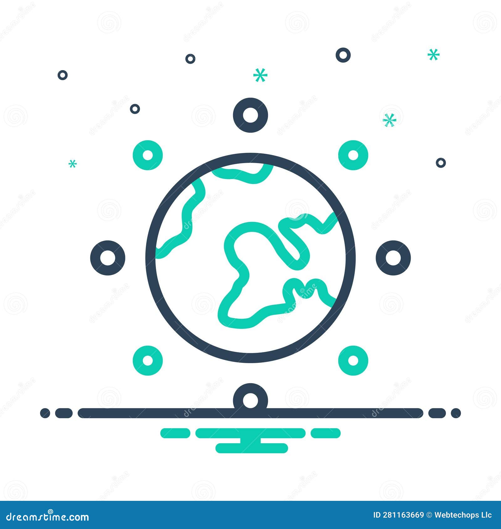 Mix Icon for Pacific, Earth and Planet Stock Vector - Illustration of ...