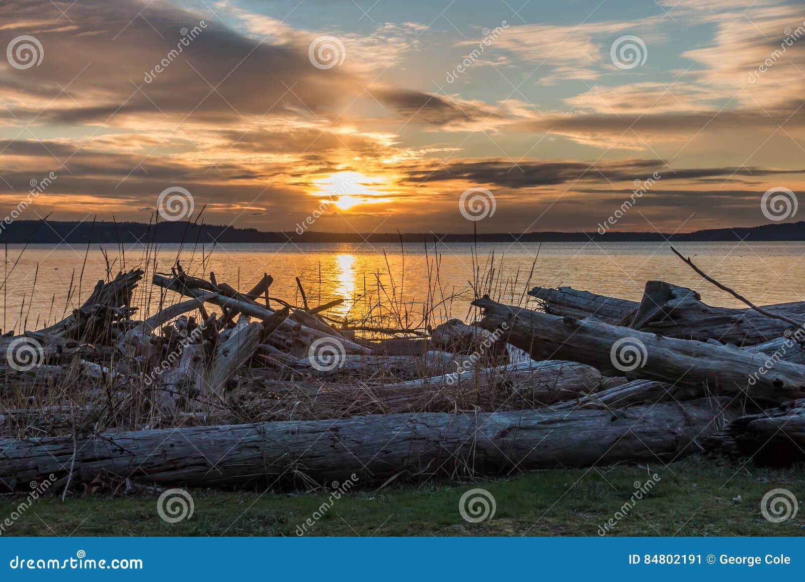 Pacific Northwest Sunset stock image. Image of washington - 84802191