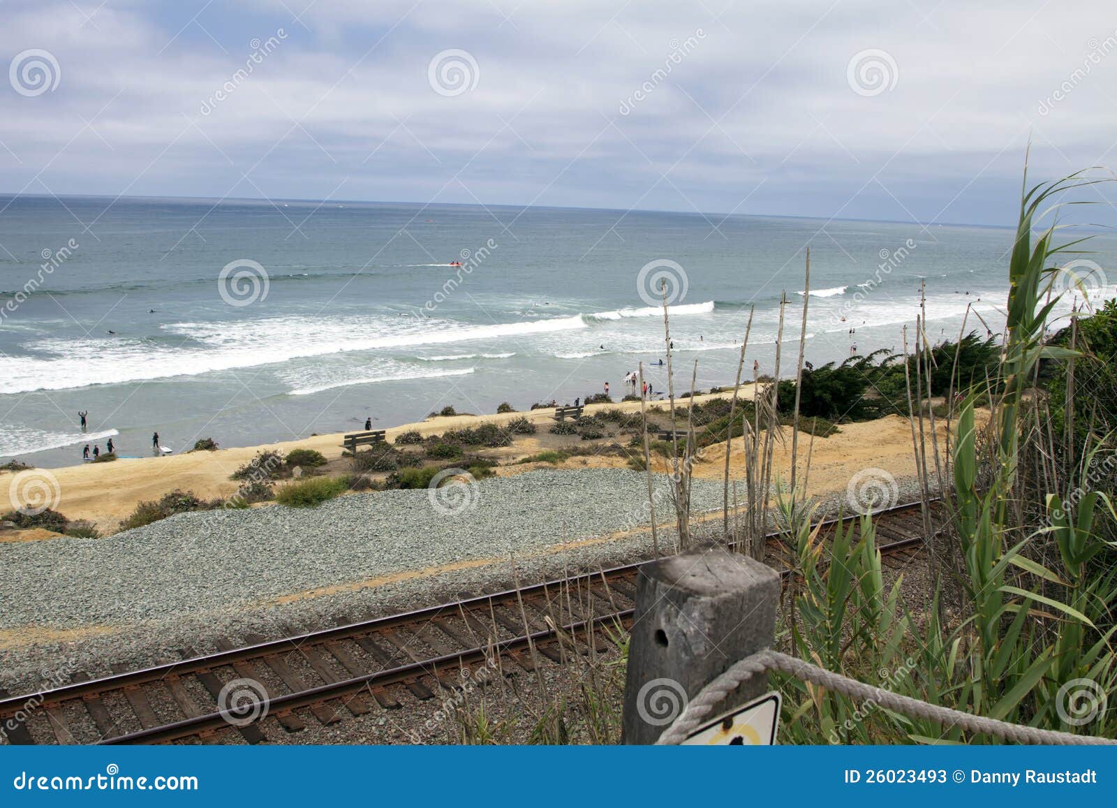 Pacific Ocean Beach at Del Mar, California Stock Image - Image of ...