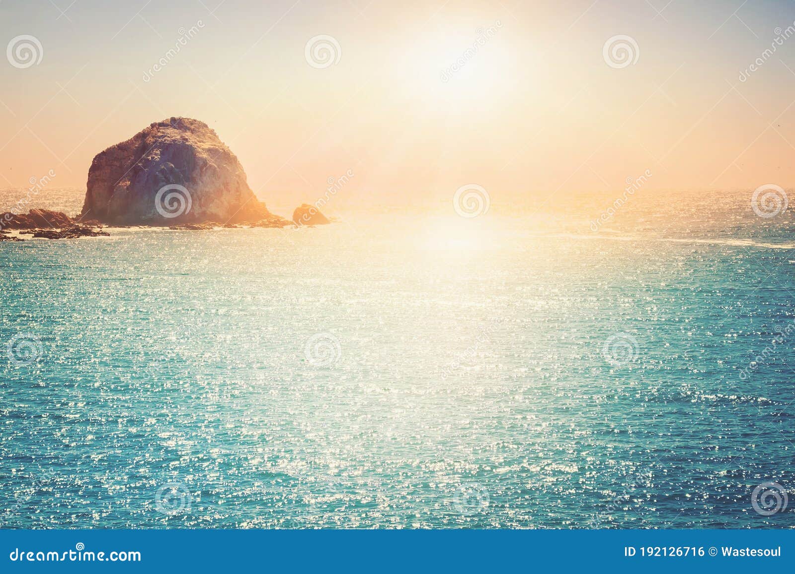 Pacific ocean in Chile stock photo. Image of beach, rock - 192126716