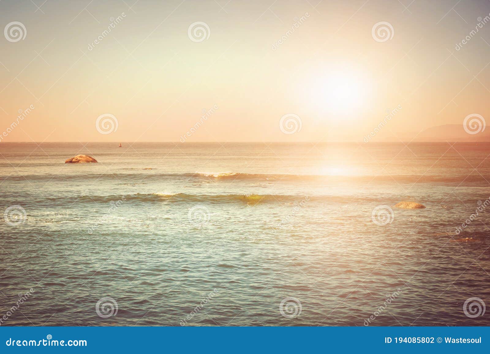 Pacific ocean in Chile stock photo. Image of sunlight - 194085802