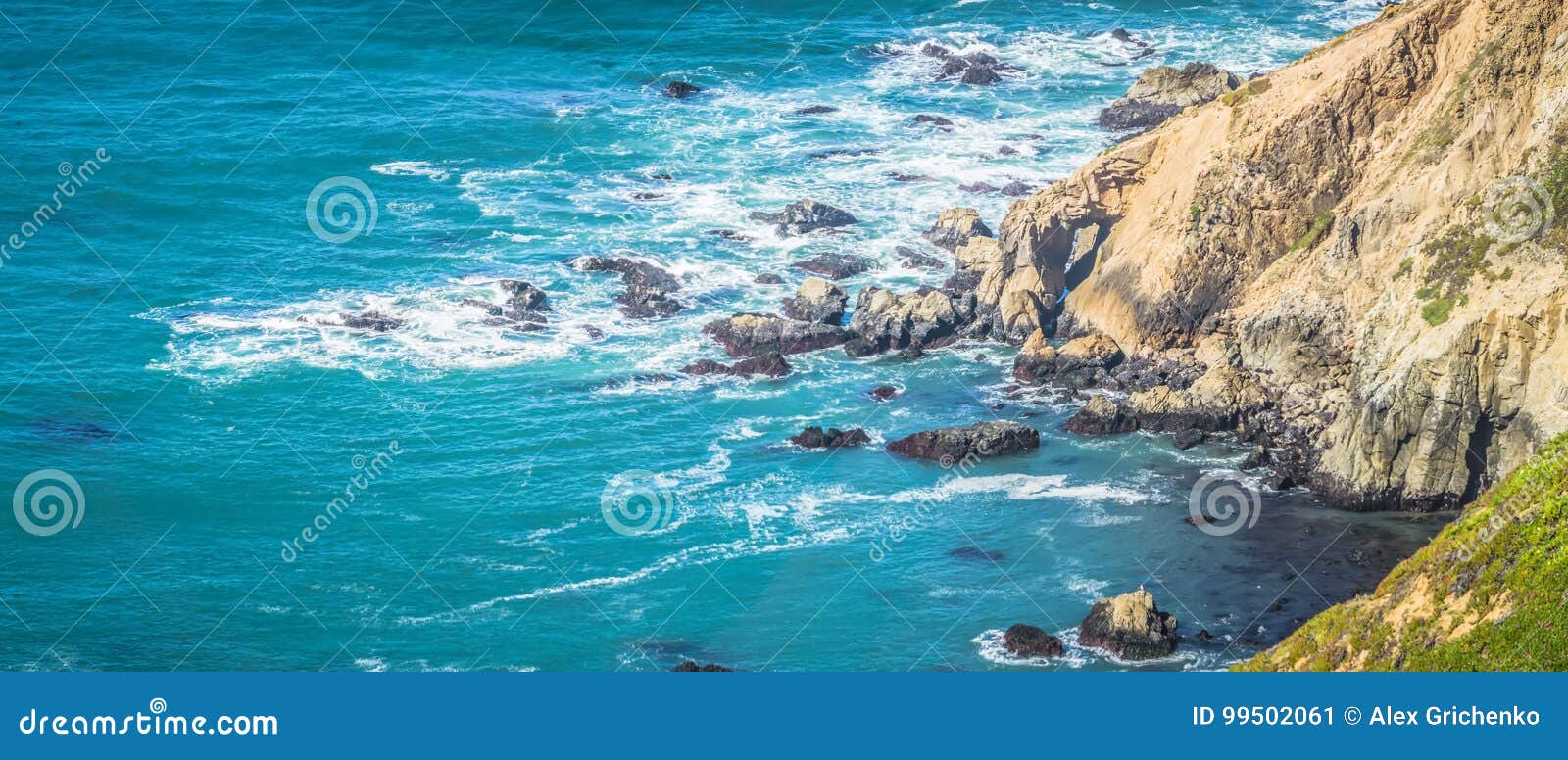 Coastal Cliff Lookout With Breathtaking Vistas Of The Sea And Distant ...