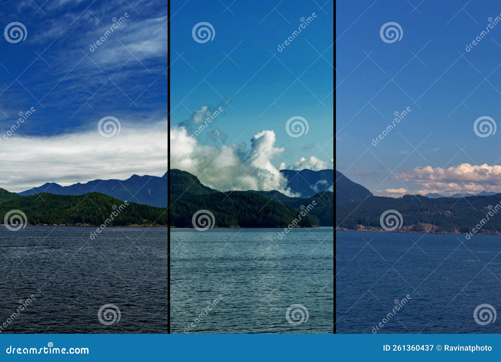 Pacific Ocean and Impressive Skies Seen from the Ferry in Pacific Ocean ...