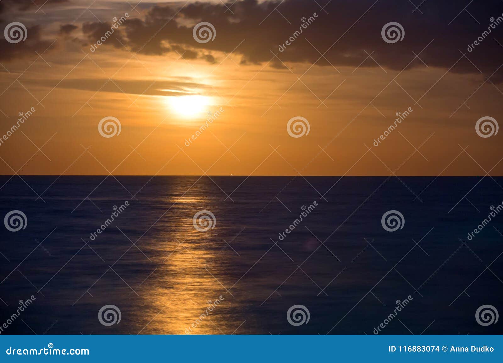 Pacific Ocean in the Night during Full Moon Stock Photo - Image of ...