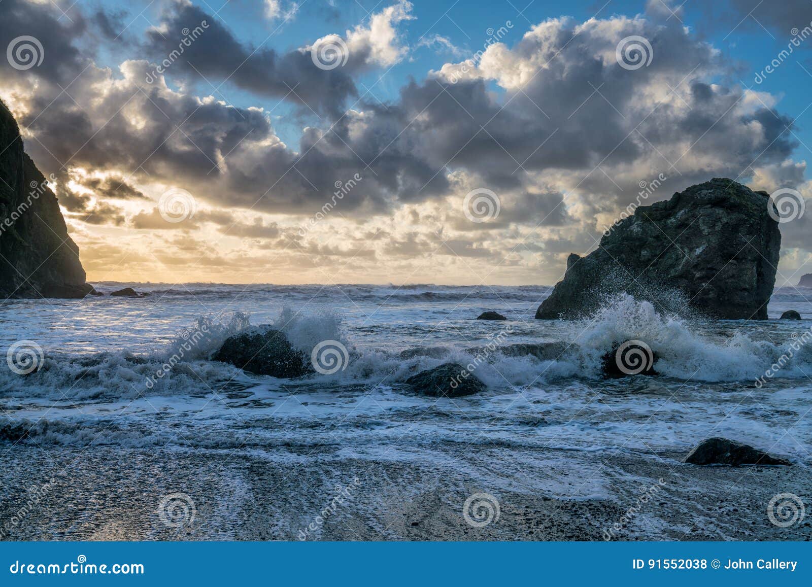 Pacific Ocean North of Ruby Beach Stock Photo - Image of ruby, late ...