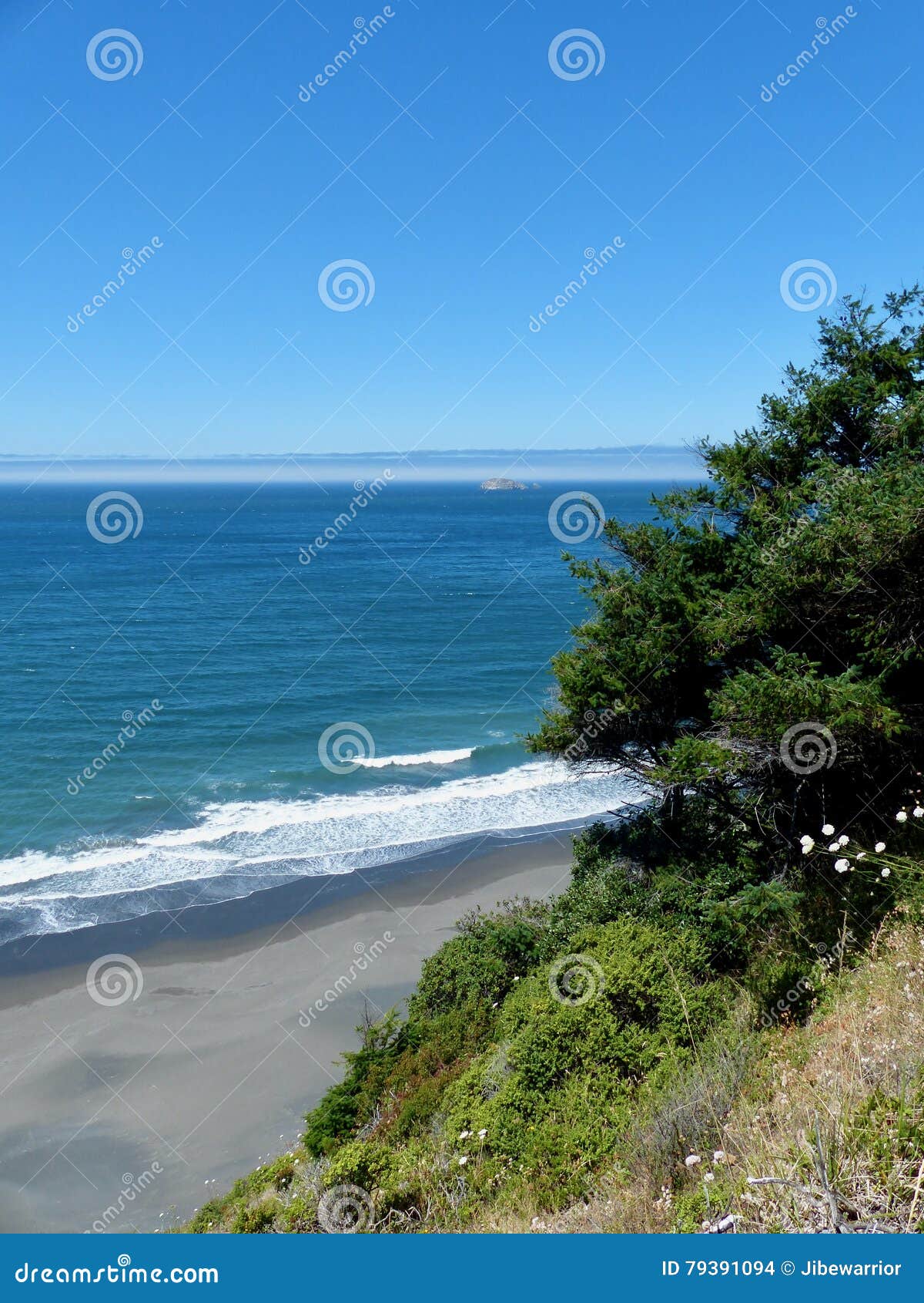Pacific Ocean Shoreline, Oregon Coast Stock Photo - Image of oregon ...