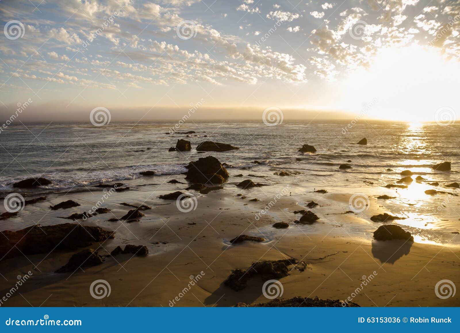 Pacific Ocean at Sunset in California Stock Photo - Image of resort ...