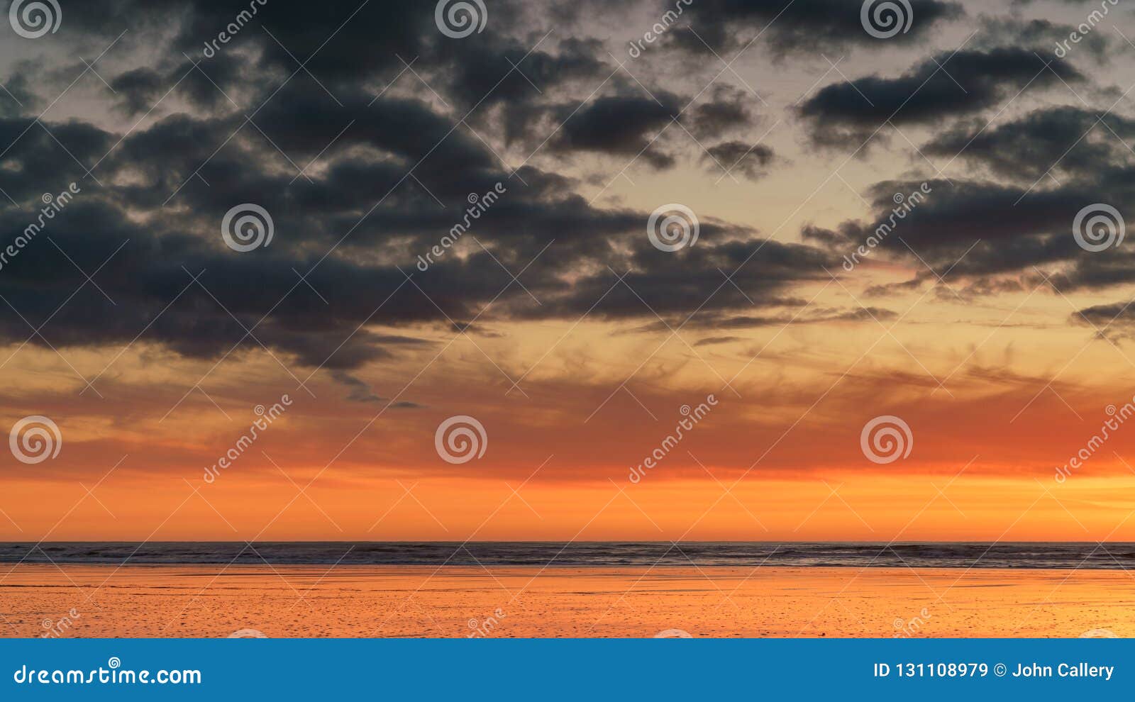 Pacific Ocean Sunset Washington State Stock Image - Image of nature ...