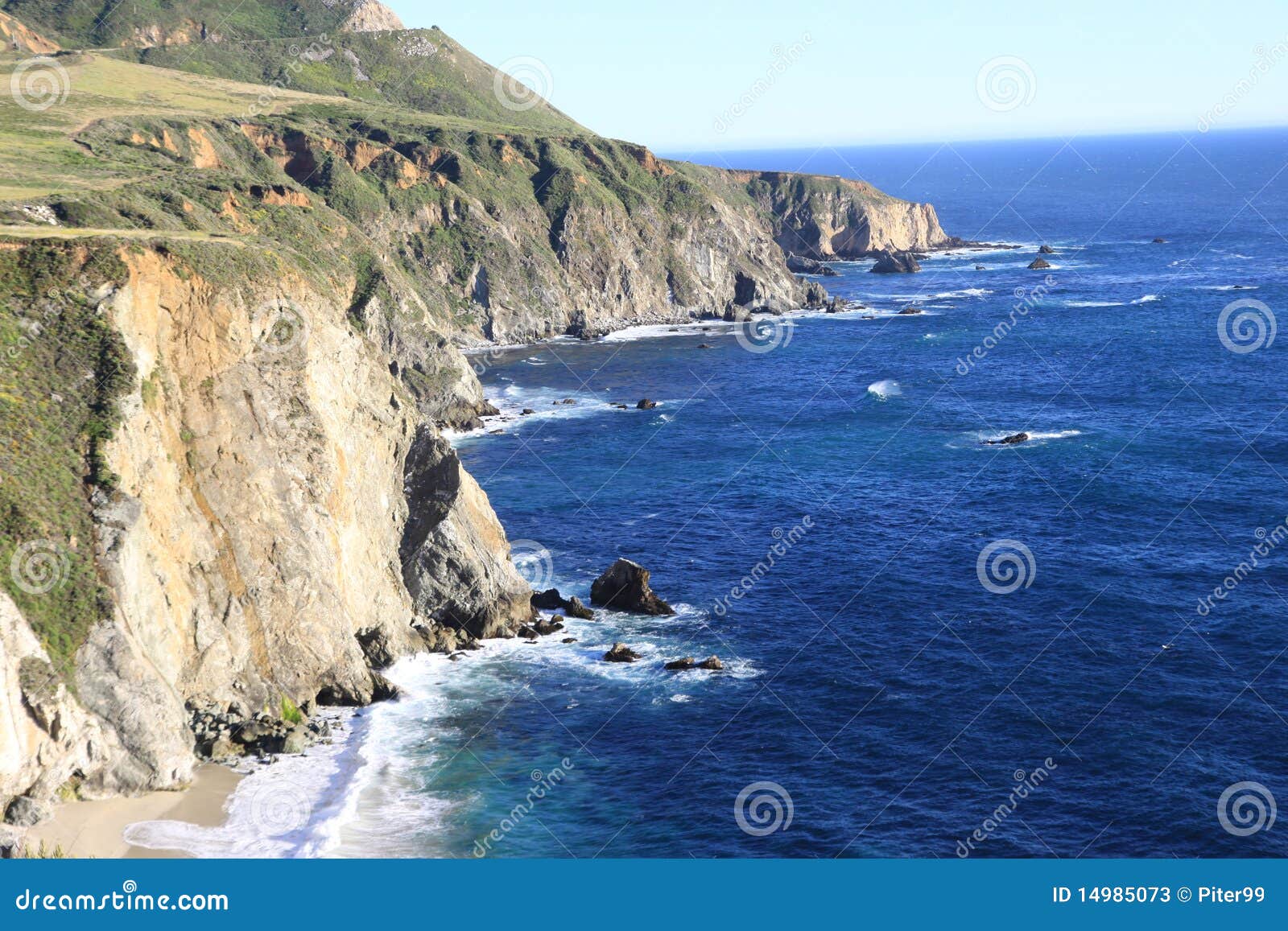 Pacific ocean view stock image. Image of ocean, park - 14985073