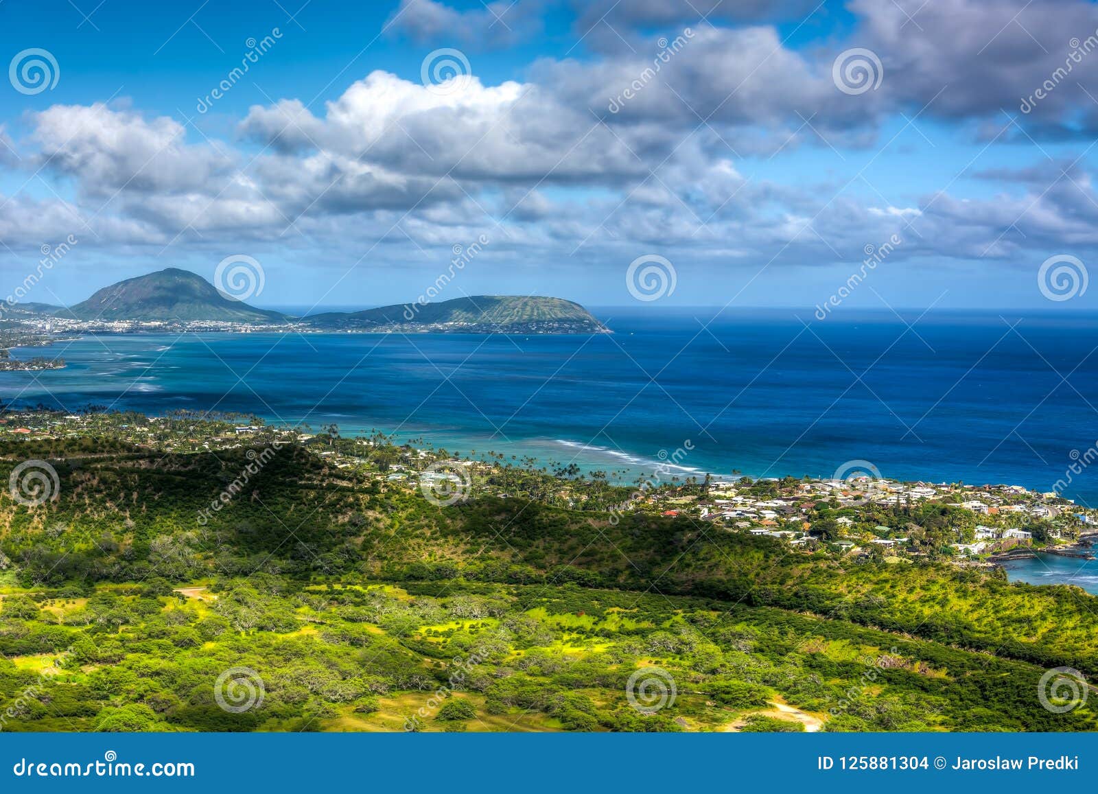 Pacific Ocean View stock photo. Image of island, background - 125881304