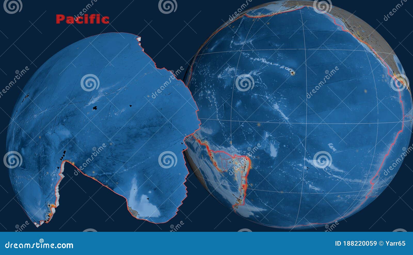 Pacific Plate Described and Presented - Topo and Bathy Stock ...